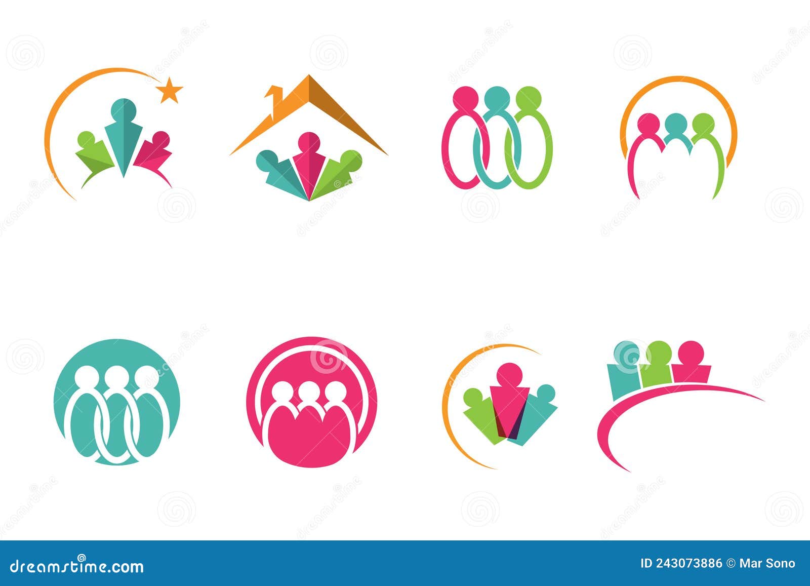 Community Group Logo, Network and Social Icon Stock Vector ...