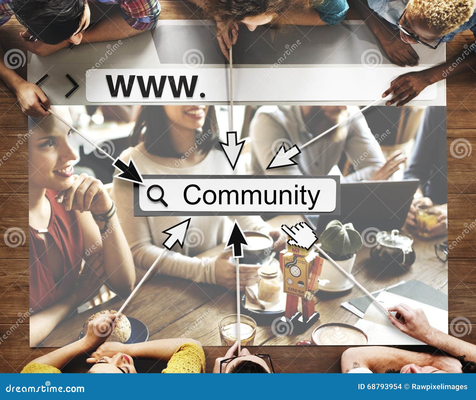 Community Group Website Web Page Online Technology Concept Stock Photo ...