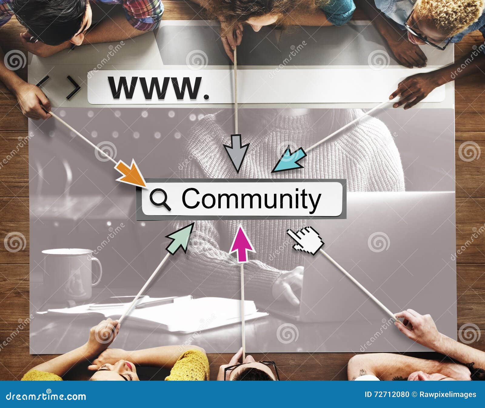 Community Group Website Web Page Online Technology Concept Stock Photo ...