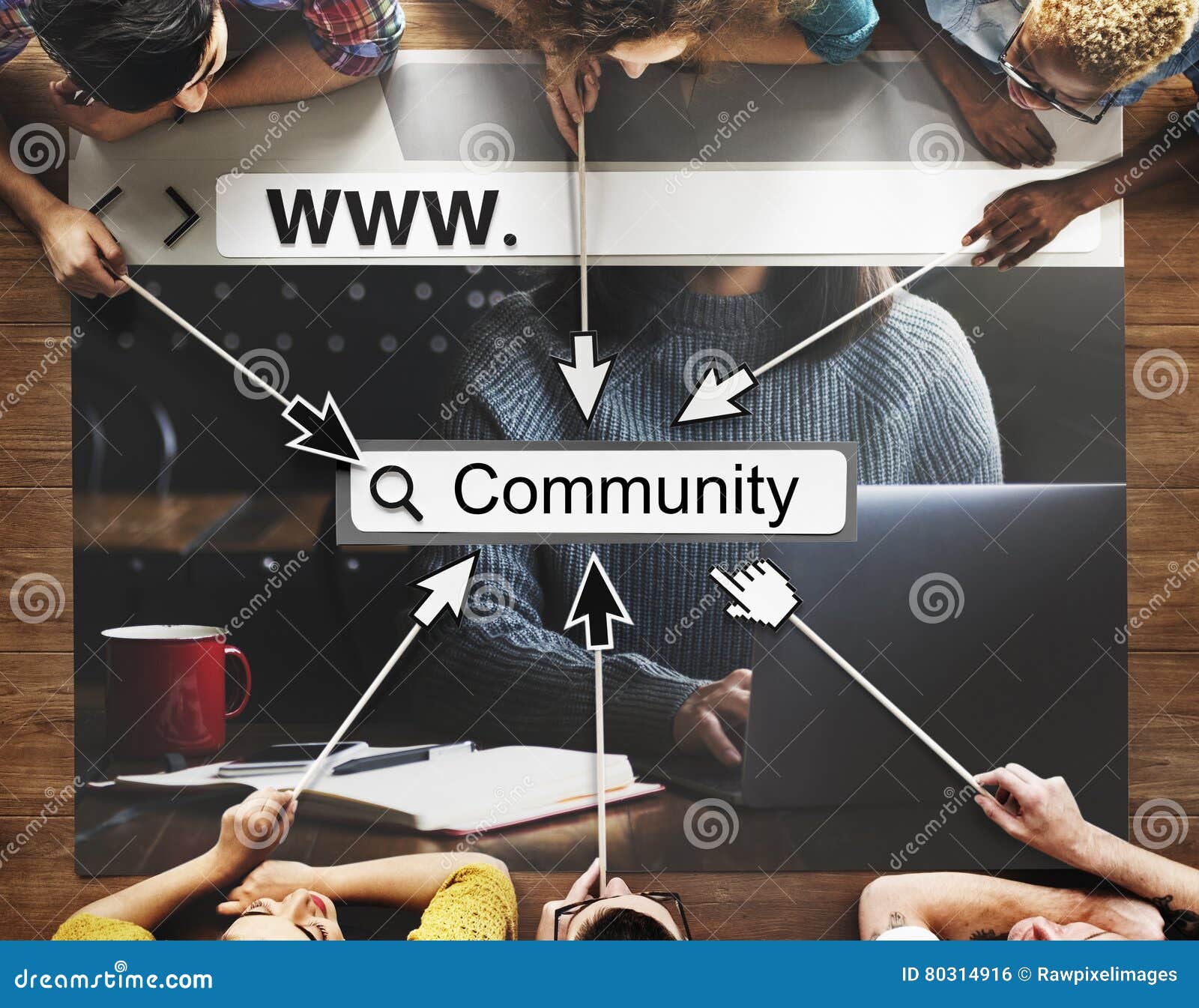Community Group Website Web Page Online Technology Concept Stock Photo ...