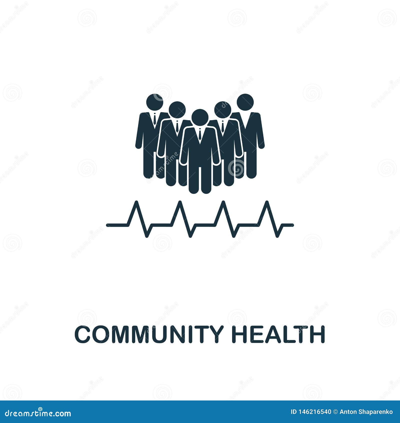 Community Health Worker Blue Gradient Concept Icon Vector Illustration ...