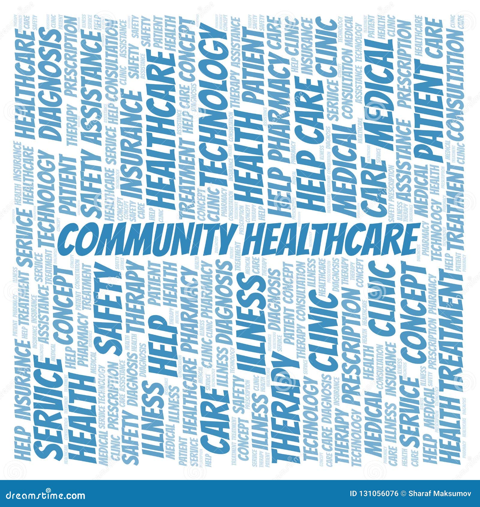 Community Healthcare Word Cloud. Stock Illustration - Illustration of ...