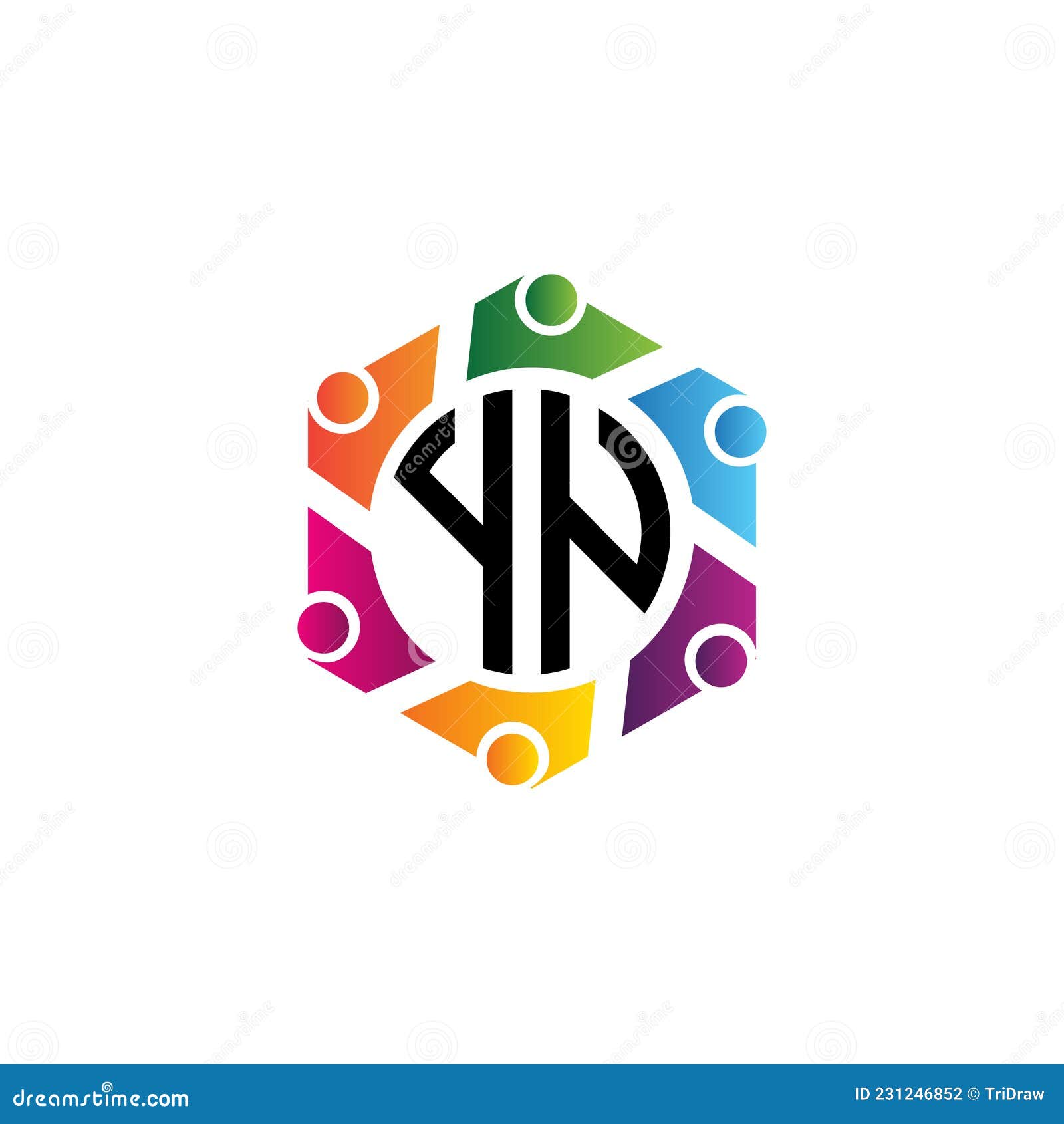 Community Hexagon Initial Letters YM Logo Stock Vector - Illustration of abstract, logotype ...