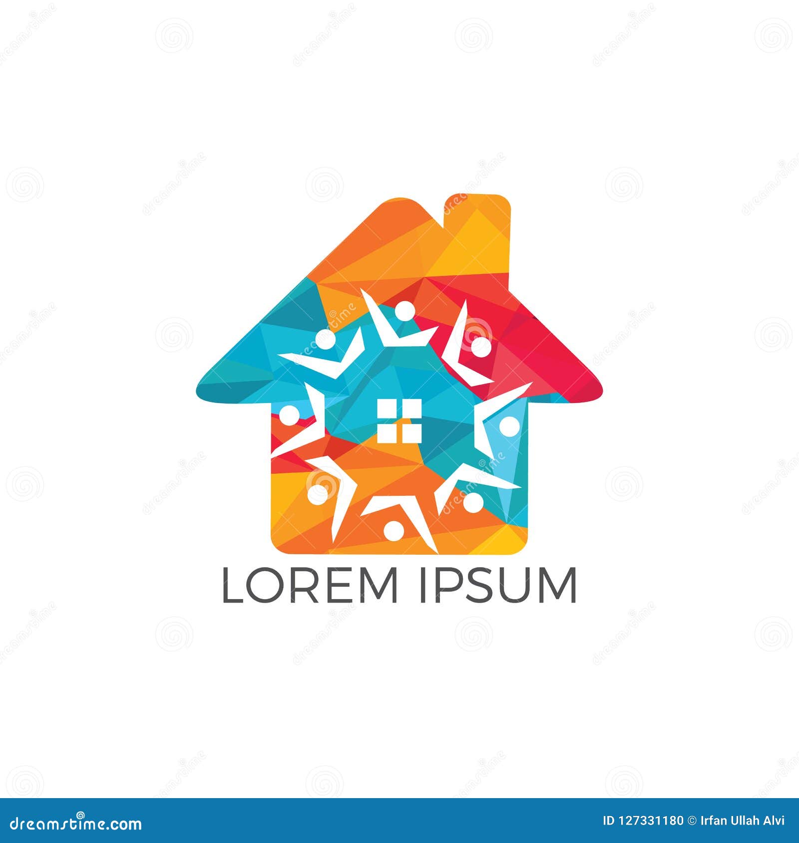 Community Home Logo Design. Stock Vector - Illustration of mortgage ...