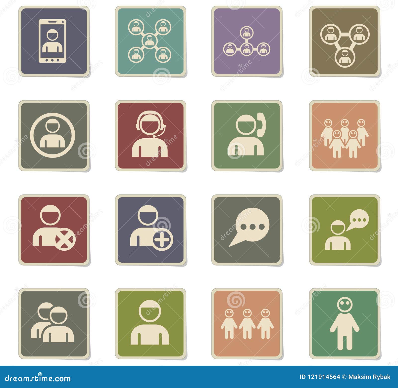 Community icon set stock vector. Illustration of teamwork - 121914564