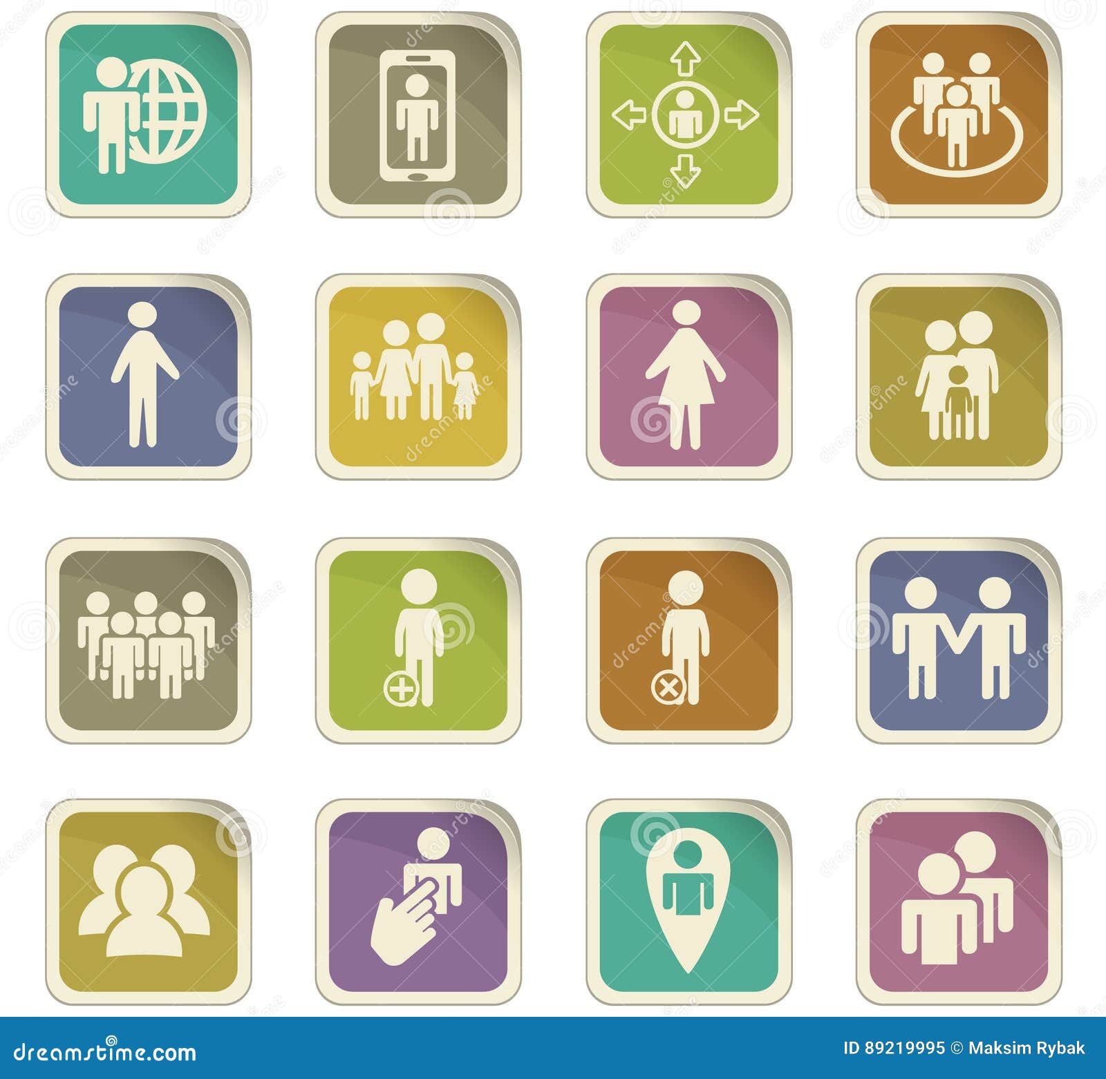 Community icon set stock illustration. Illustration of happiness - 89219995