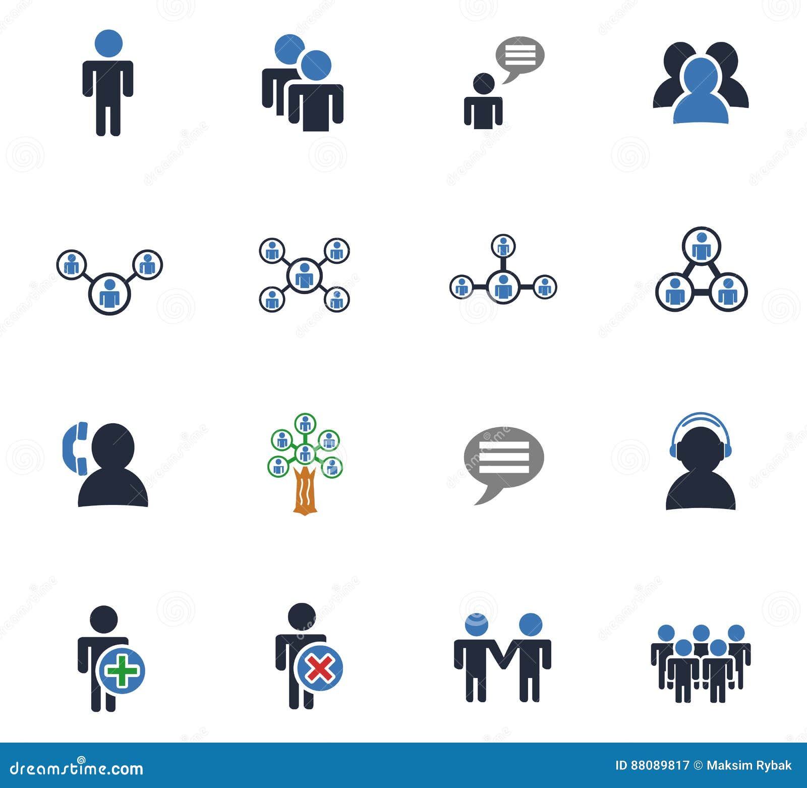 Community icon set stock vector. Illustration of team - 88089817