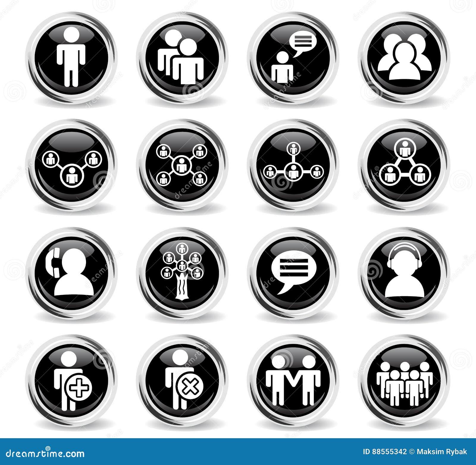 Community icon set stock illustration. Illustration of internet - 88555342