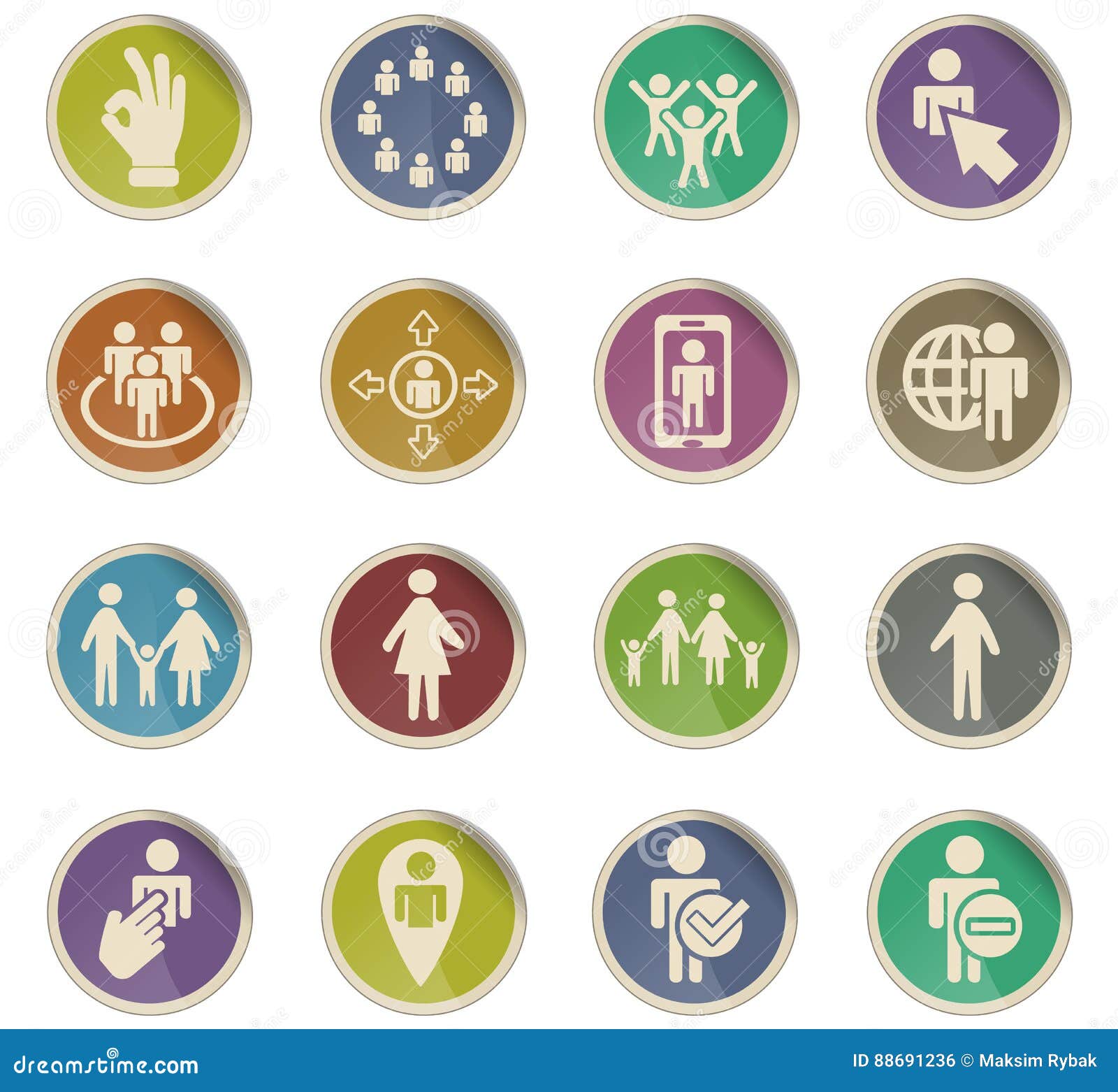 Community icon set stock illustration. Illustration of network - 88691236