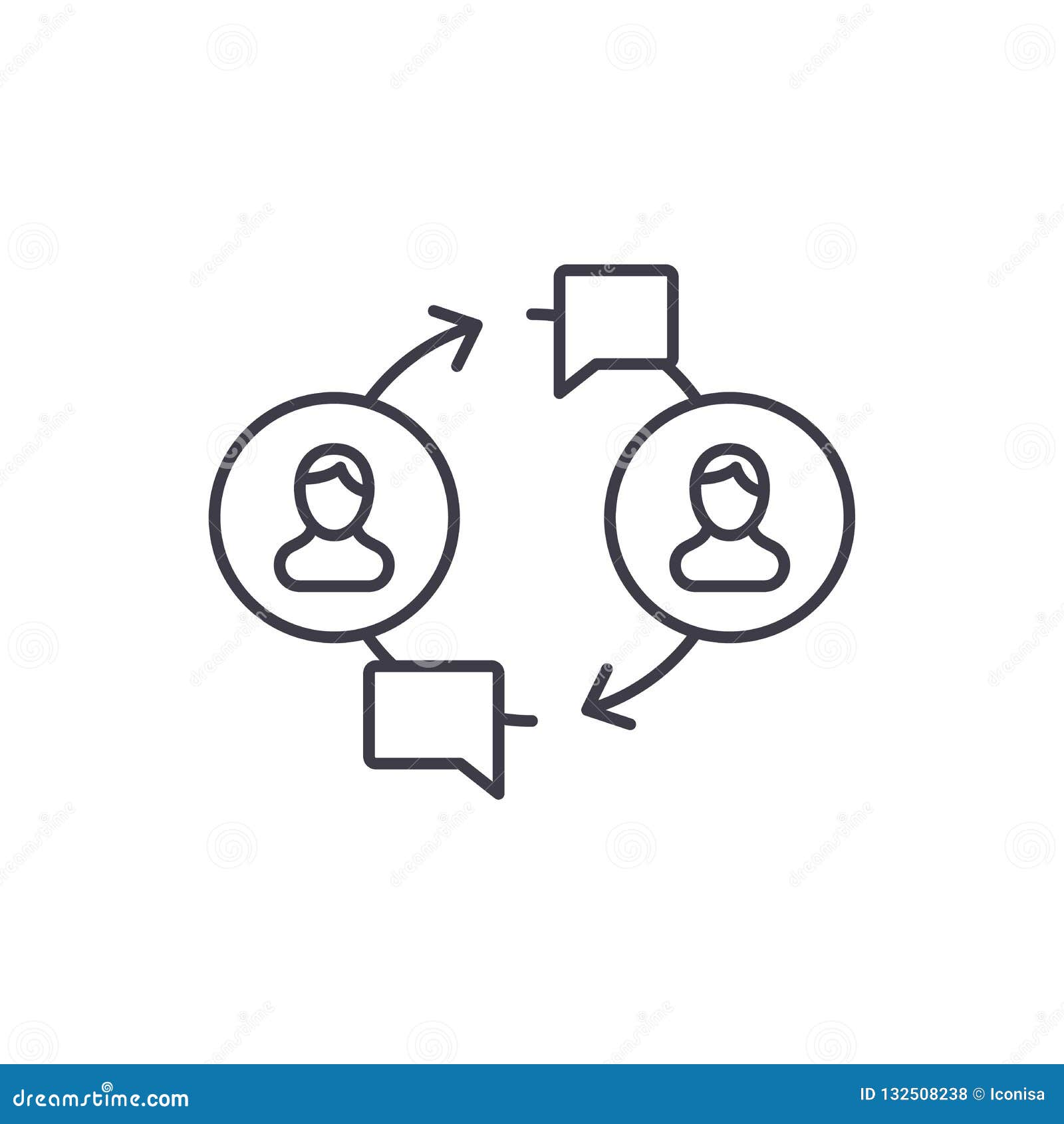 Community Line Icon Concept Community Vector Linear Illustration