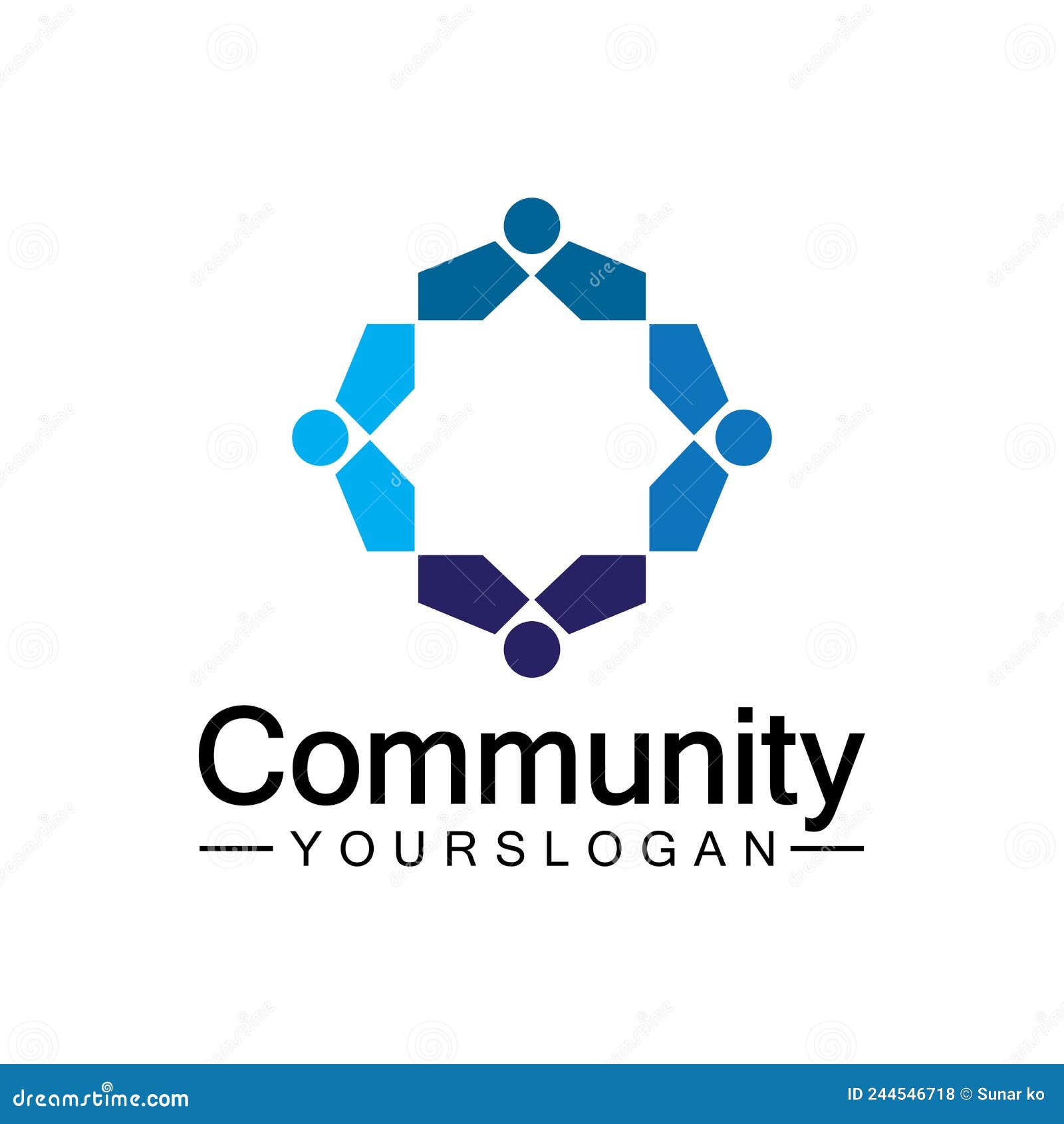 Community Logo Design Template for Teams or Groups.network and Social ...