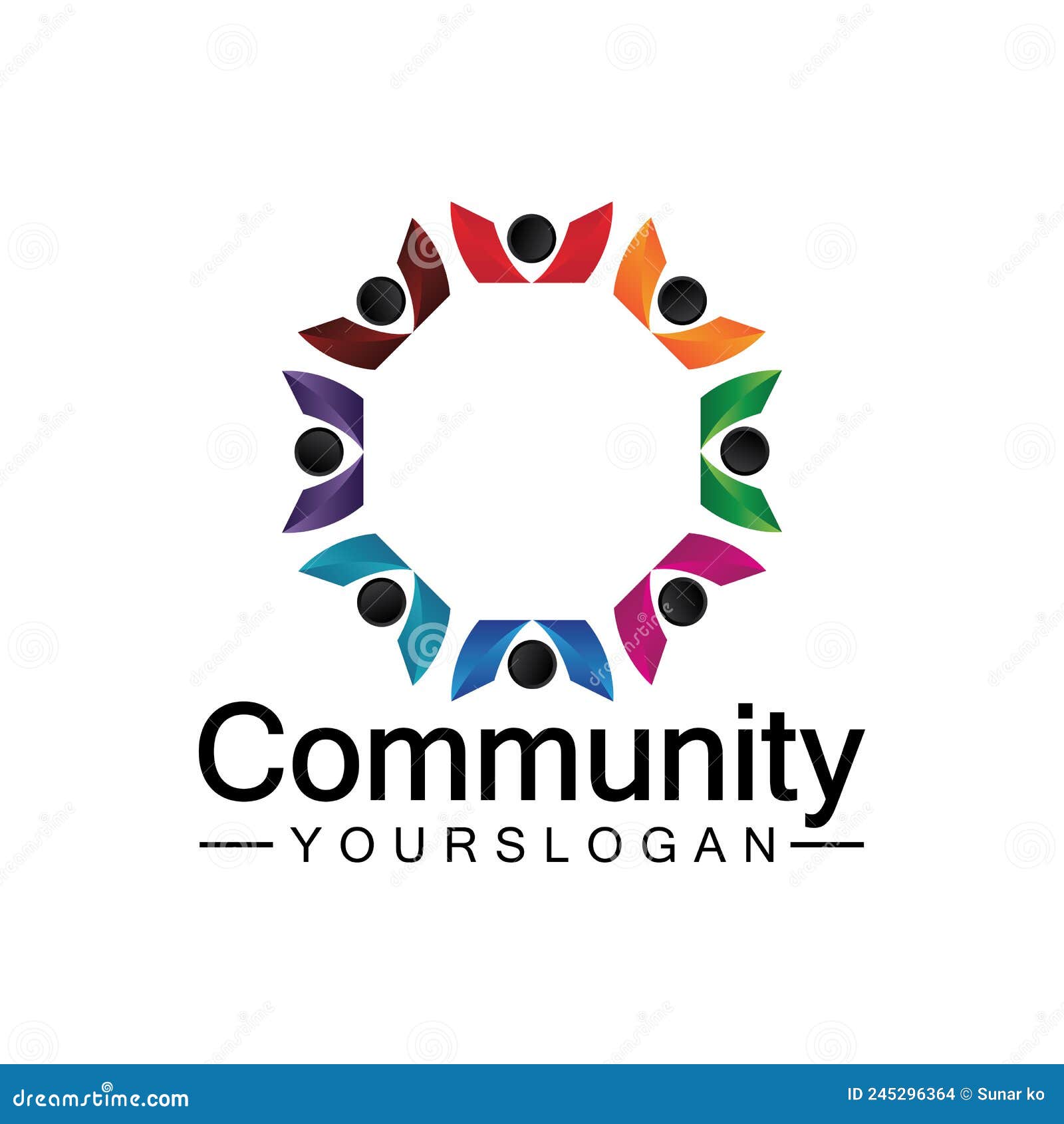 Community Logo Design Template for Teams or Groups.network and Social Icon Design Stock Vector ...