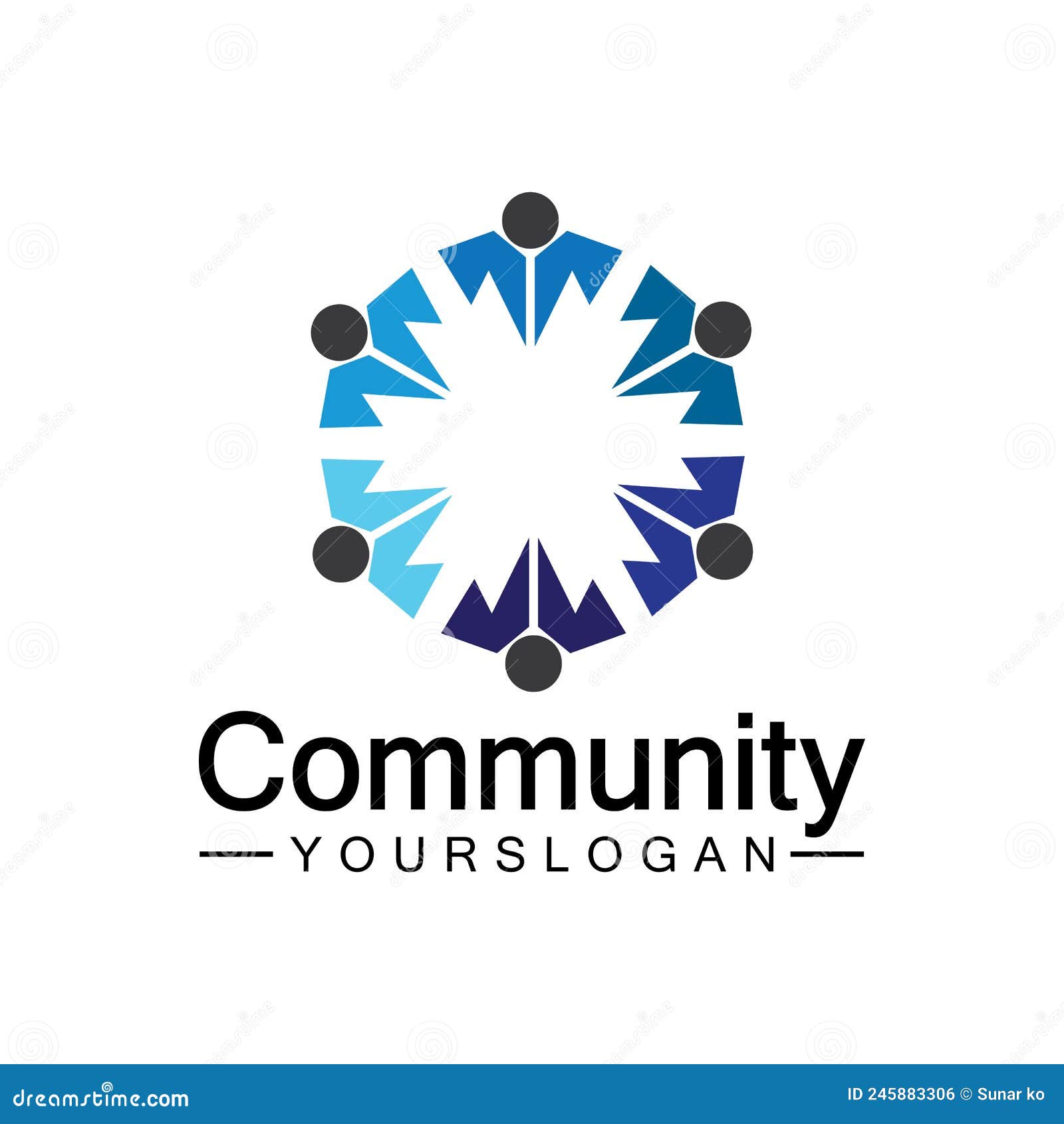 Community Logo Design Template for Teams or Groups.network and Social ...