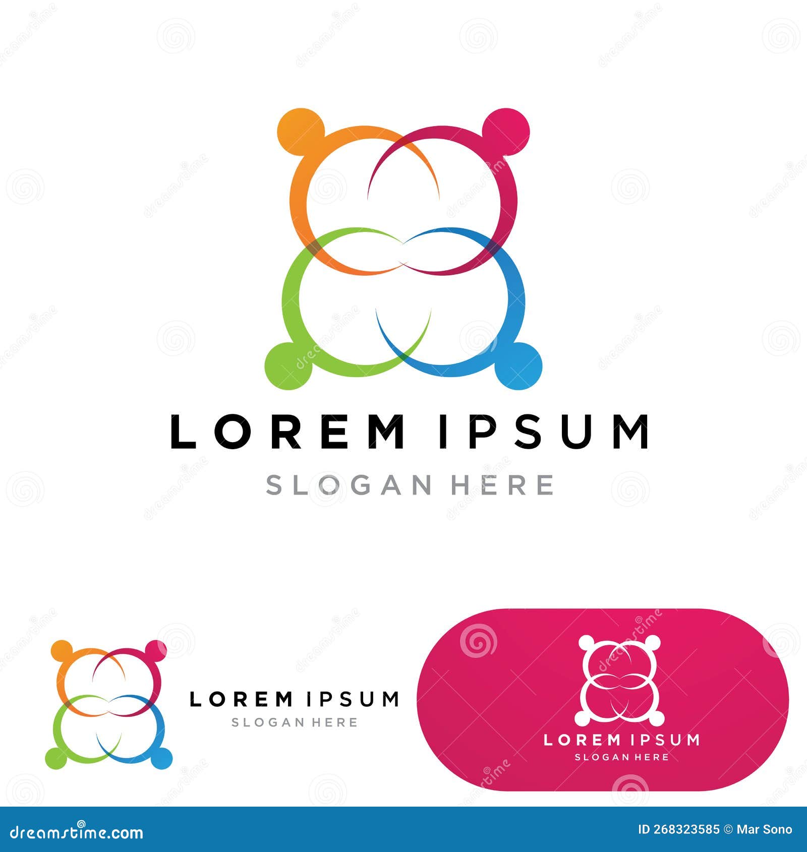 Community Logo Design Template for Teams or Groups.network and Social ...