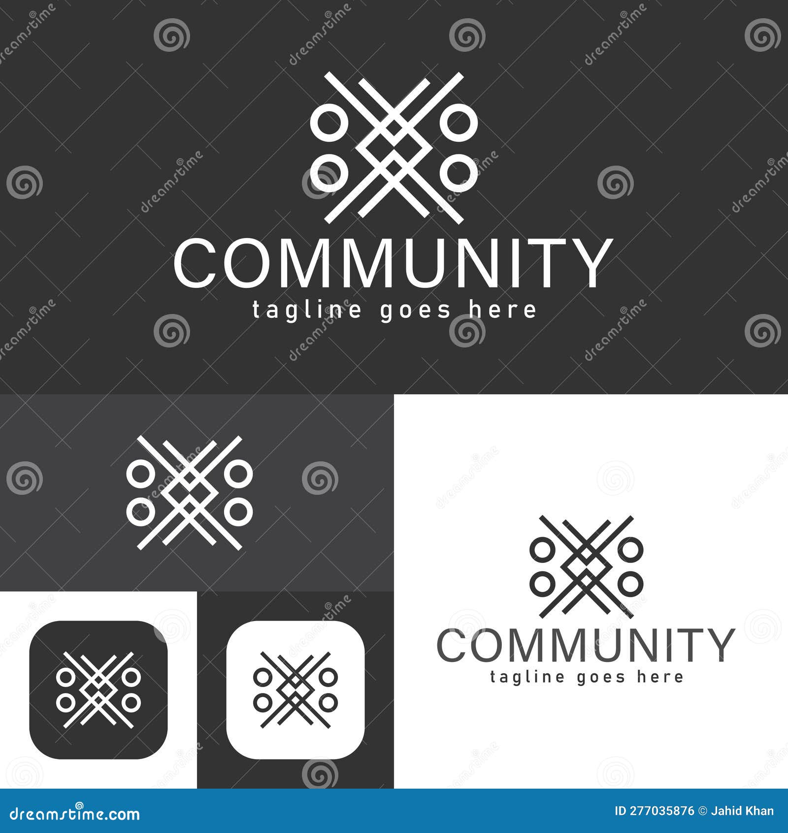Community Logo.Simple and Creative Icon Style.Modern Minimal. Vector ...