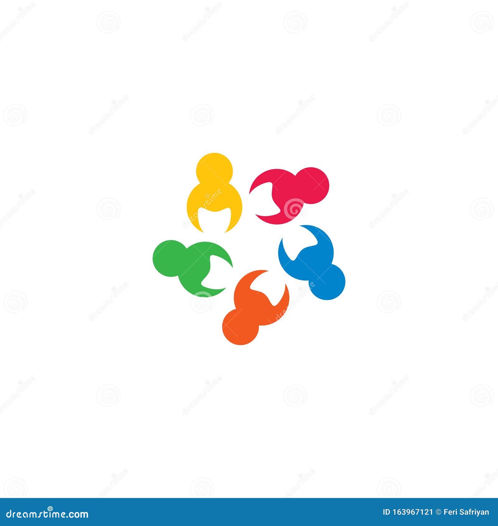 Community logo template stock vector. Illustration of person - 163967121