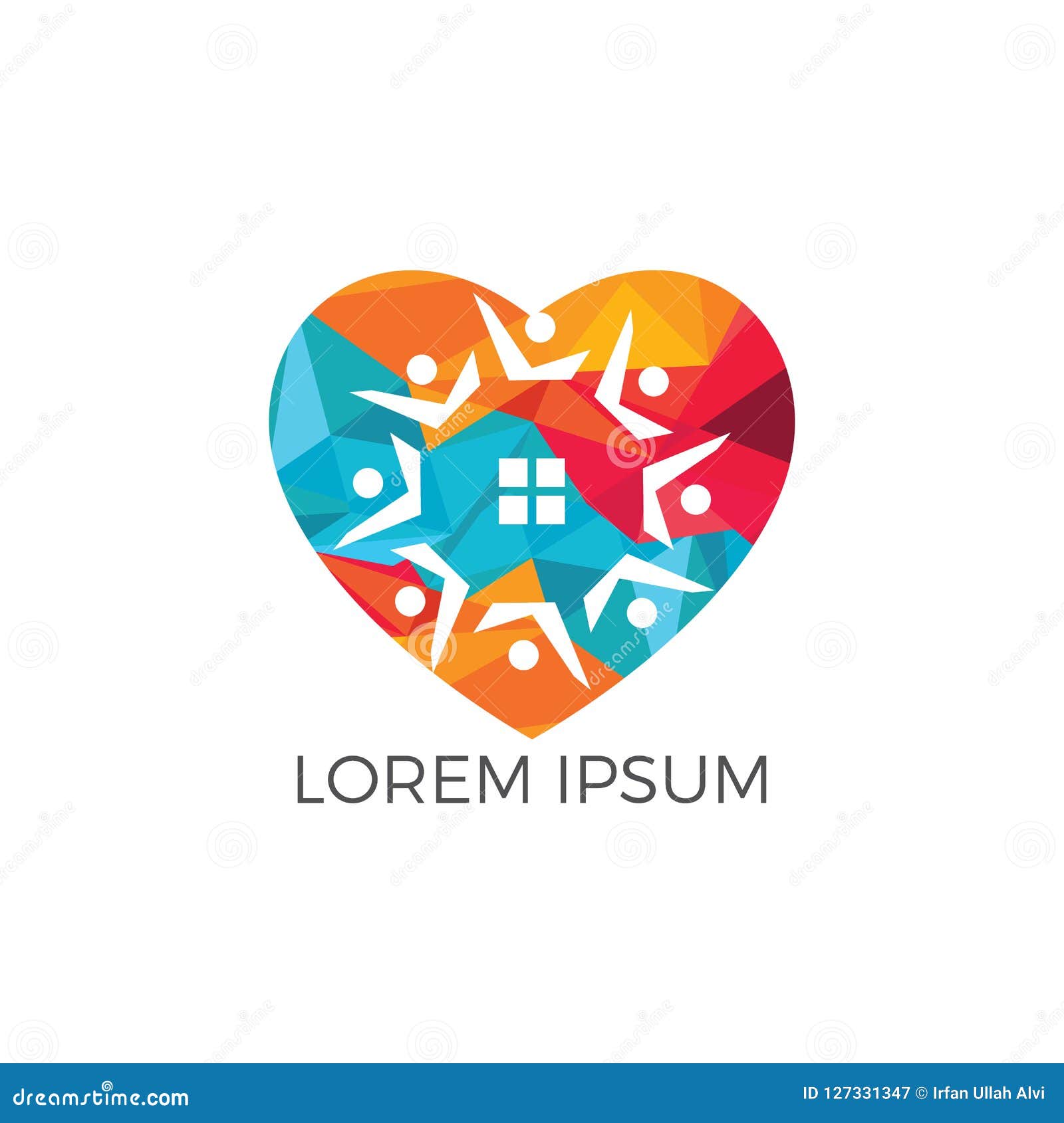 Community Love Home Logo Design. Stock Vector - Illustration of parent ...