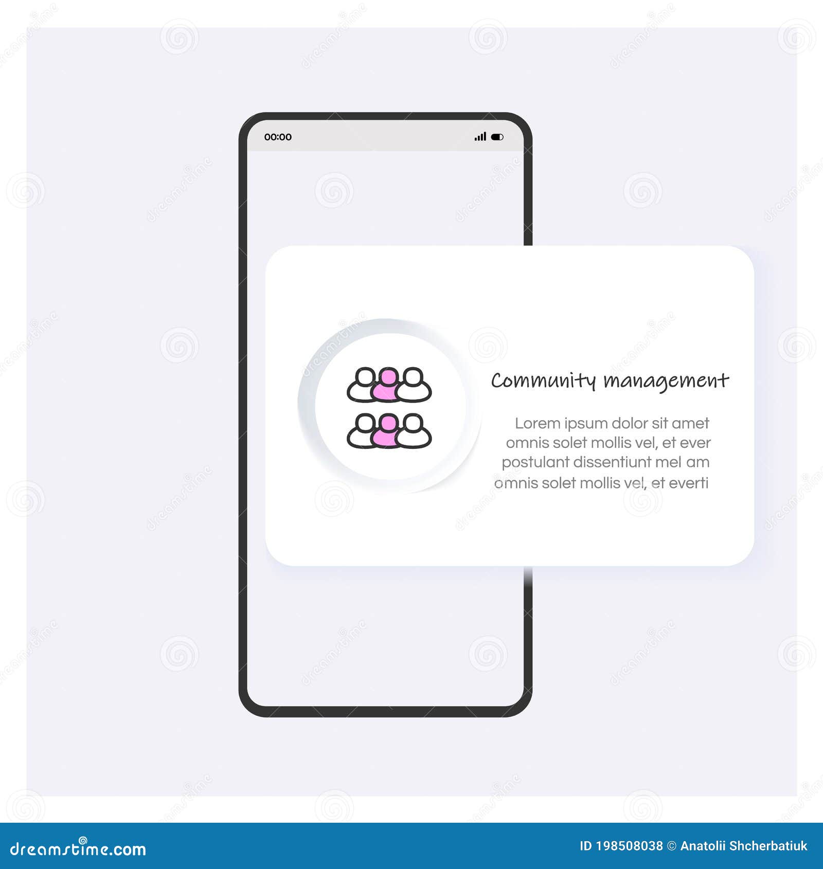 Community Management Icon or Button Stock Vector - Illustration of ...