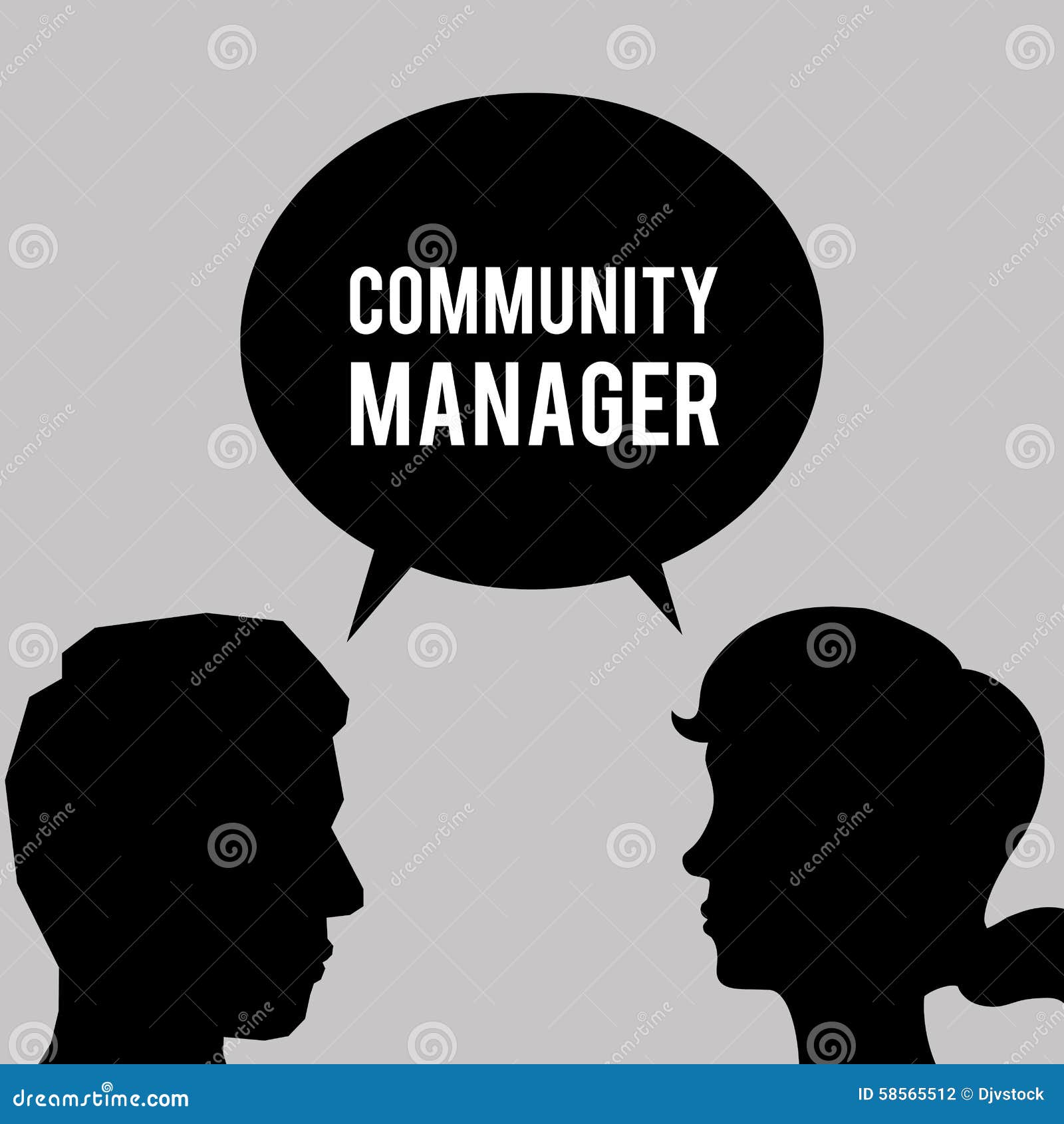 Community Manager design stock vector. Illustration of male - 58565512