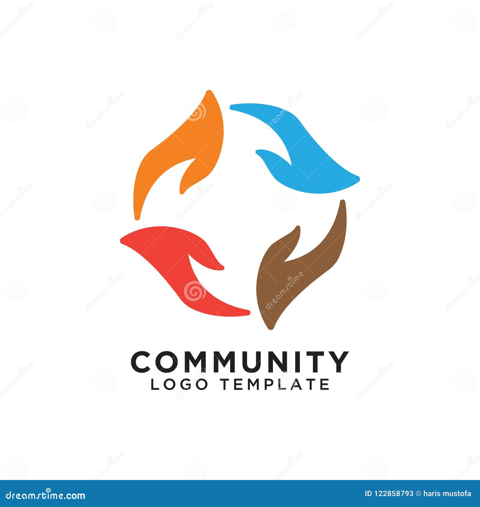 Community Organization Logo Design Template Stock Vector - Illustration ...