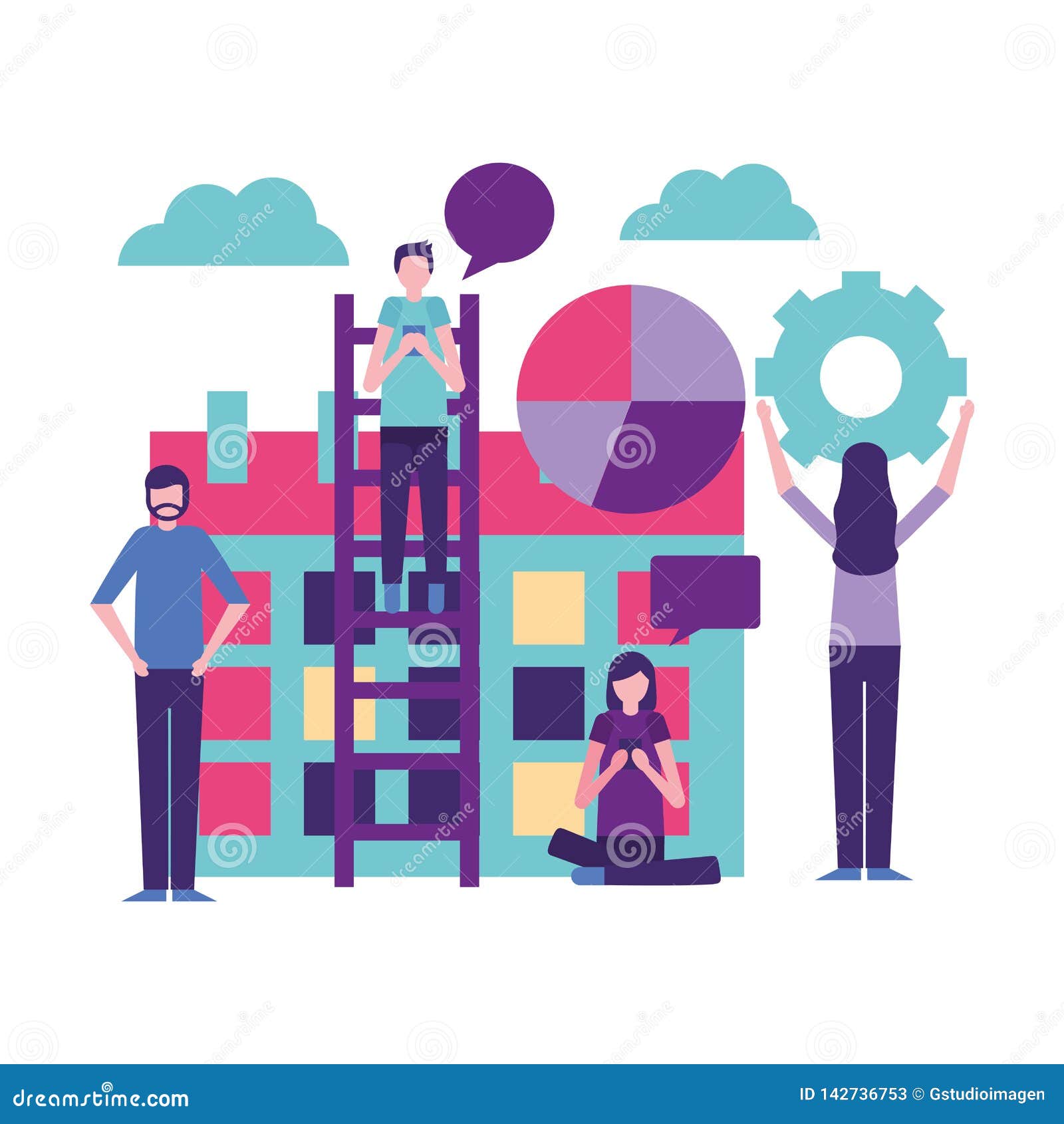 Community people activity stock vector. Illustration of summer - 142736753