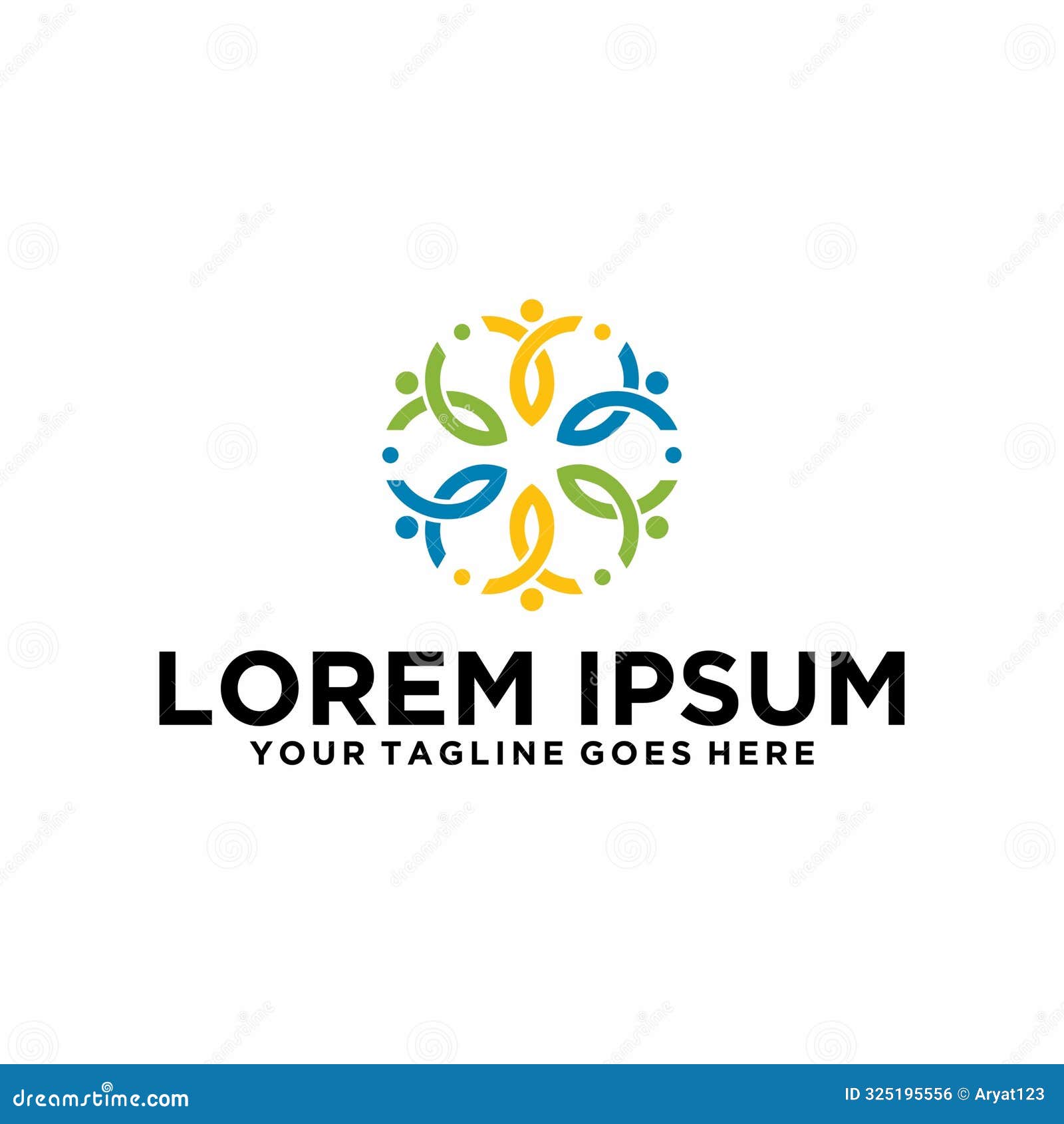 Community People Circle Logo Idea Stock Vector - Illustration of dots ...