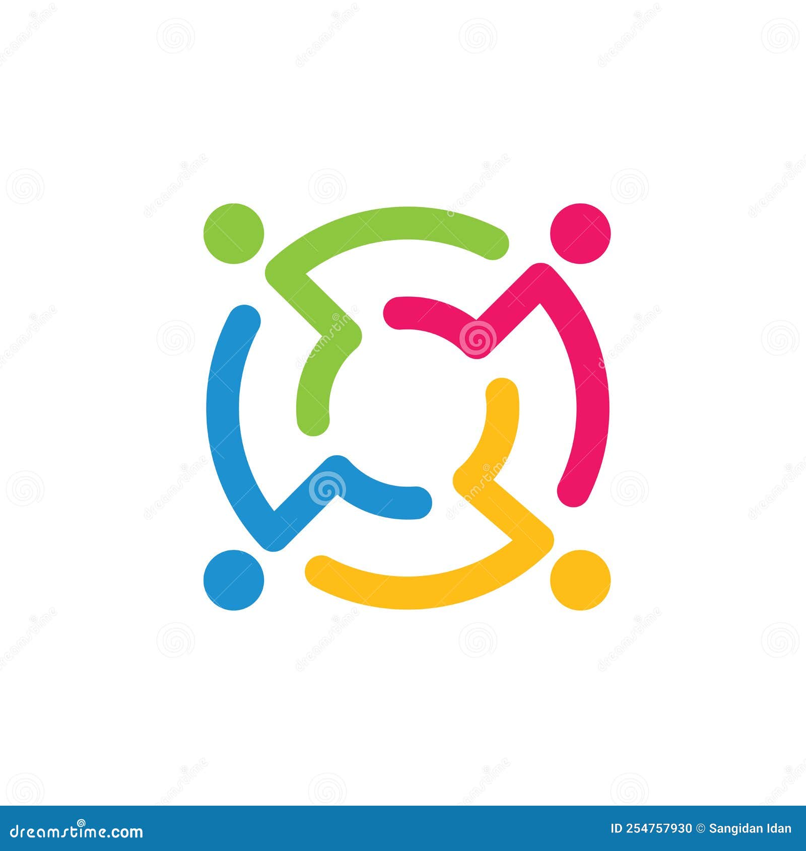Community People Icon Vector Concept Design Web Stock Vector ...