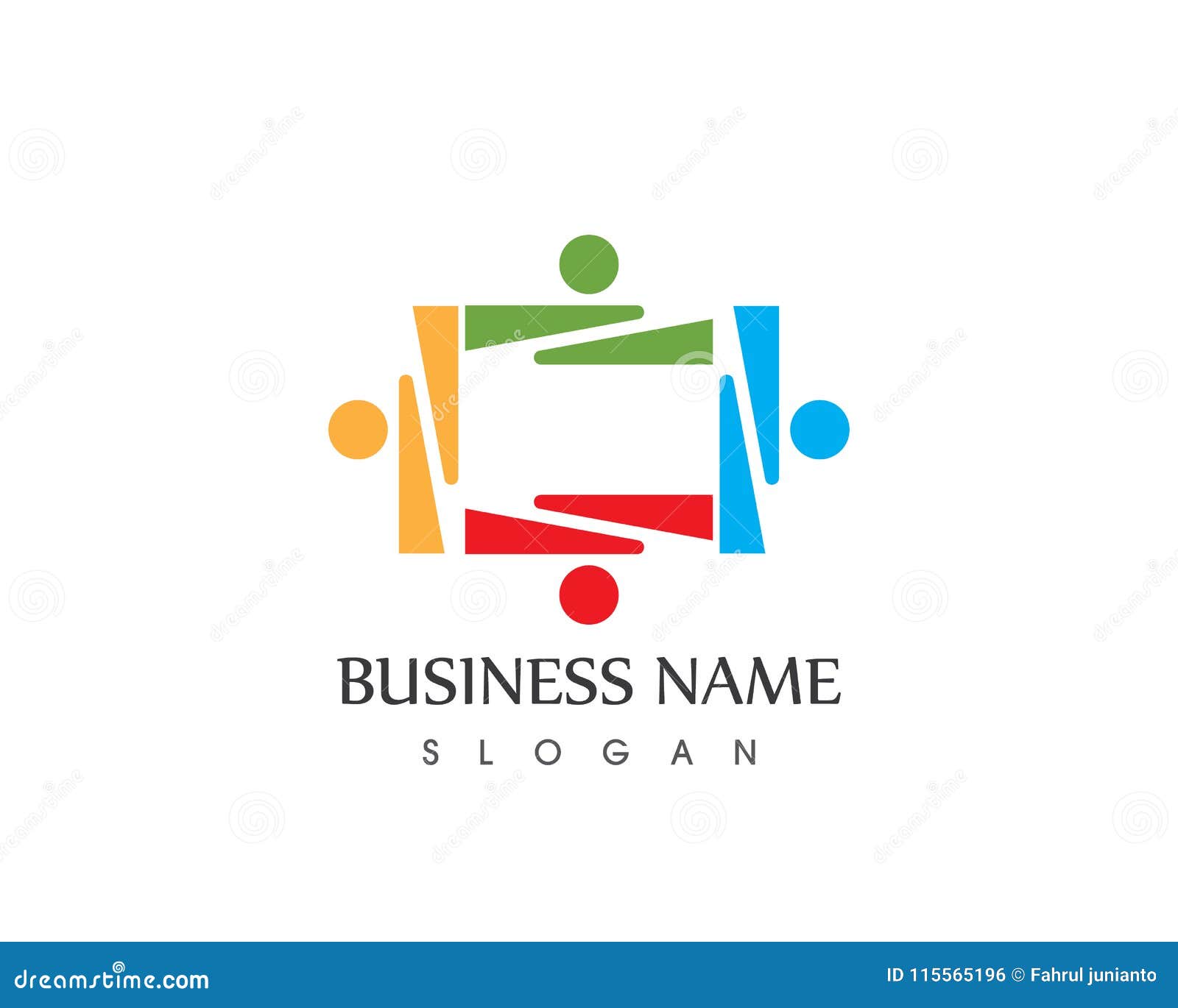 Community People Logo Design Template Stock Vector - Illustration of ...