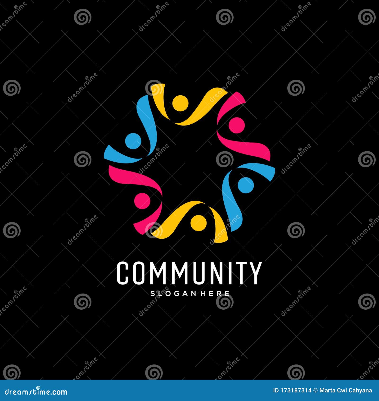 Community People Logo Vector Design Stock Vector - Illustration of logo ...