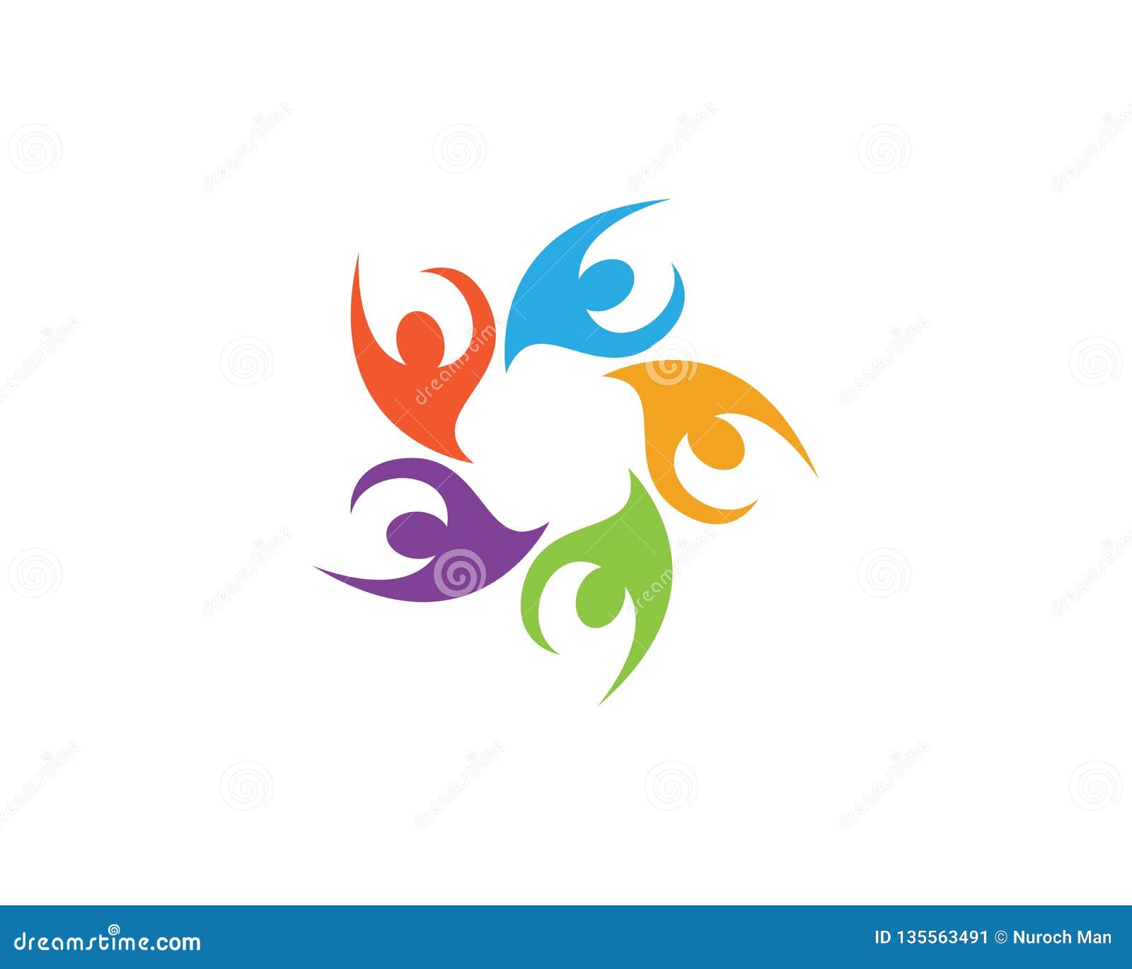 People Logos Colorful Together, Team Circle 3d New Concept, Care ...