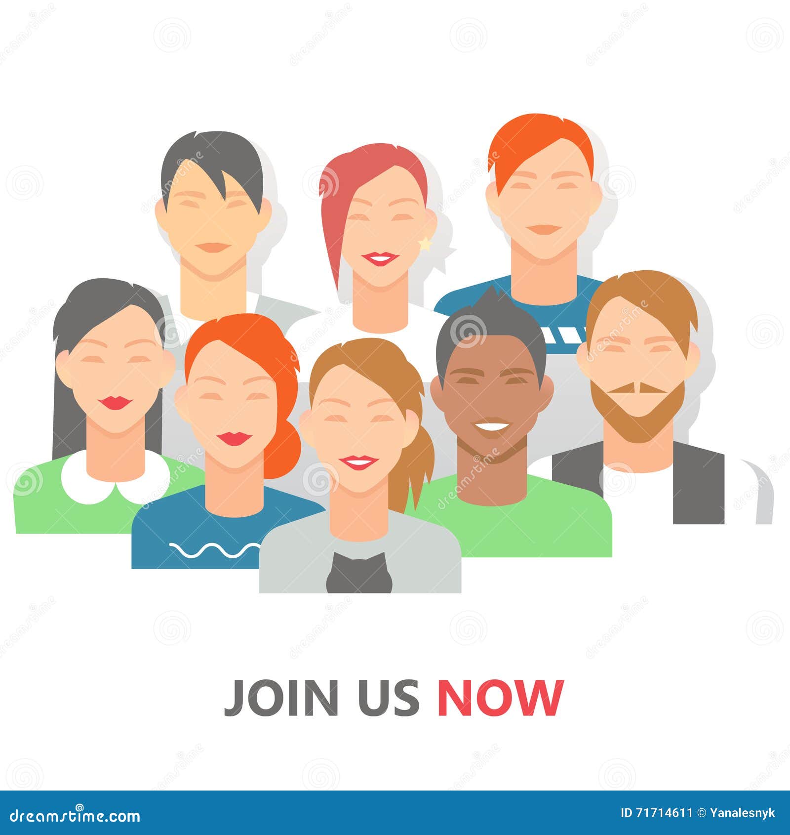 Community People Social Poster, Flat Vector Illustration Stock Vector ...