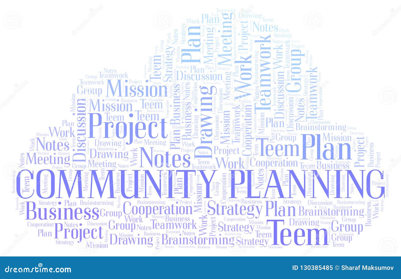 Community Planning Word Cloud. Stock Illustration - Illustration of ...