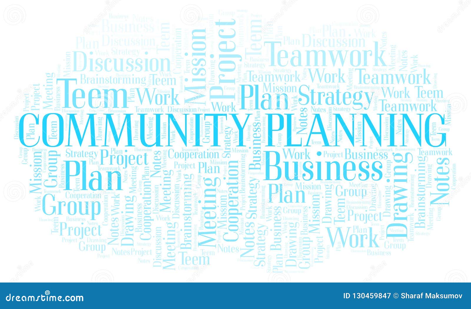 Community Planning Word Cloud. Stock Illustration - Illustration of ...