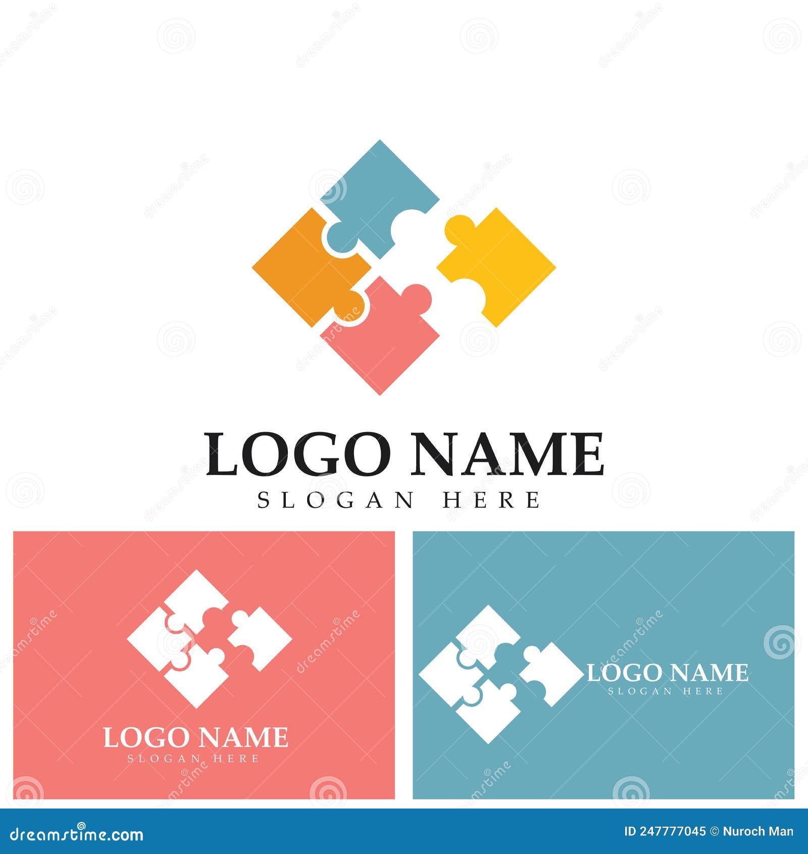 Community Puzzle Logo Template Vector. Stock Vector - Illustration of ...