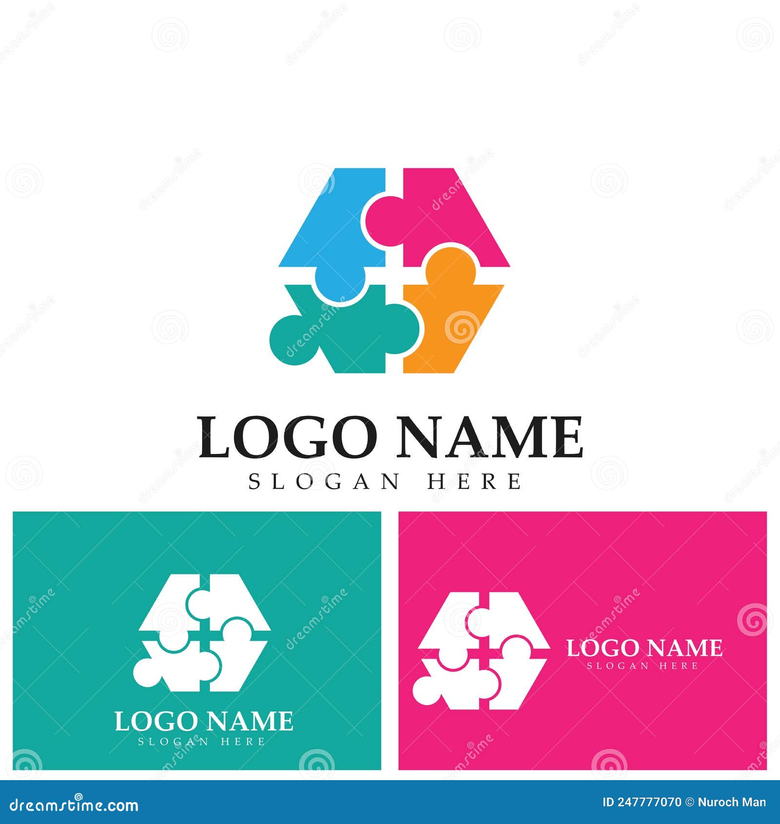 Community Puzzle Logo Template Vector. Stock Vector - Illustration of ...