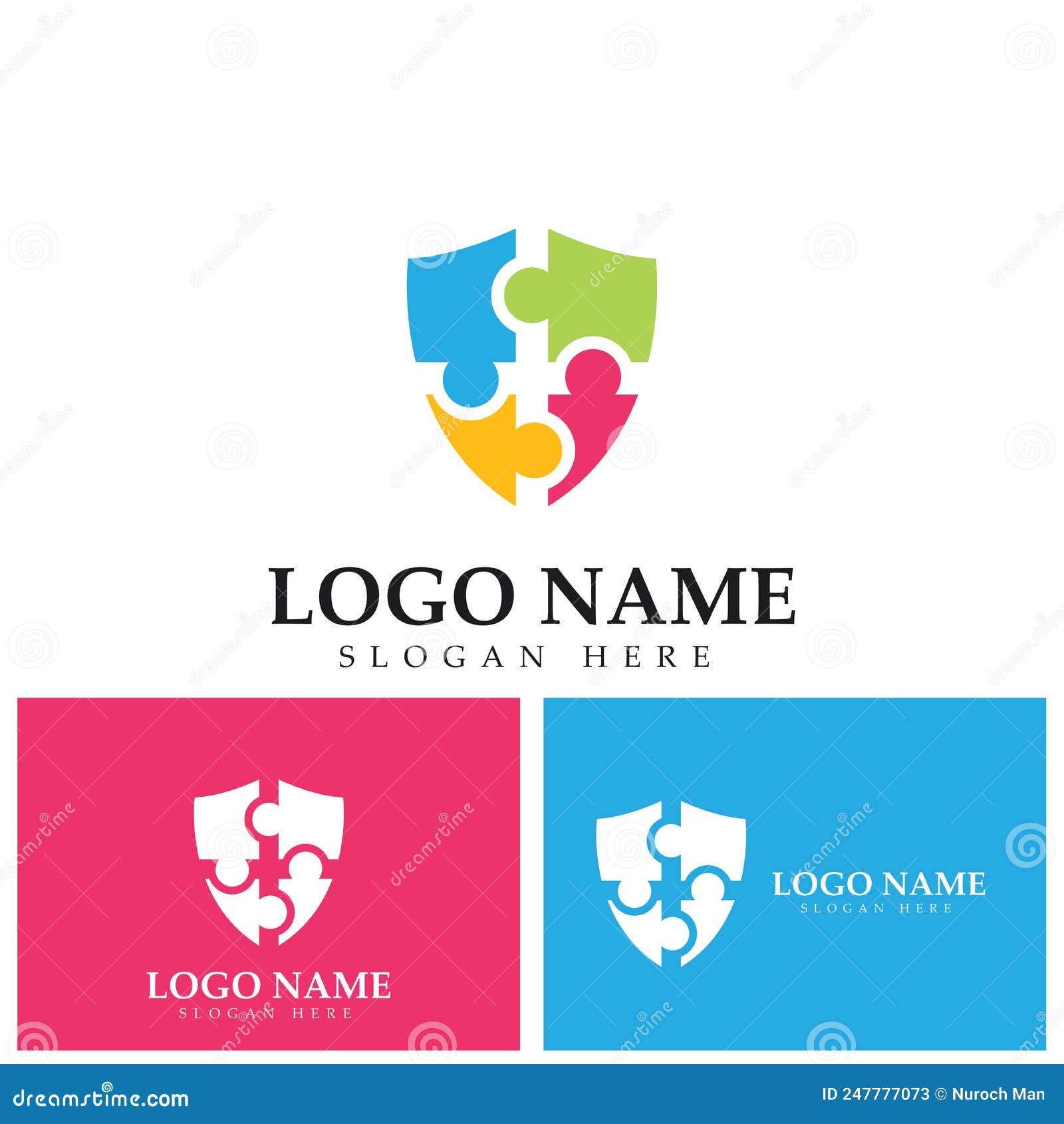 Community Puzzle Logo Template Vector. Stock Vector - Illustration of ...
