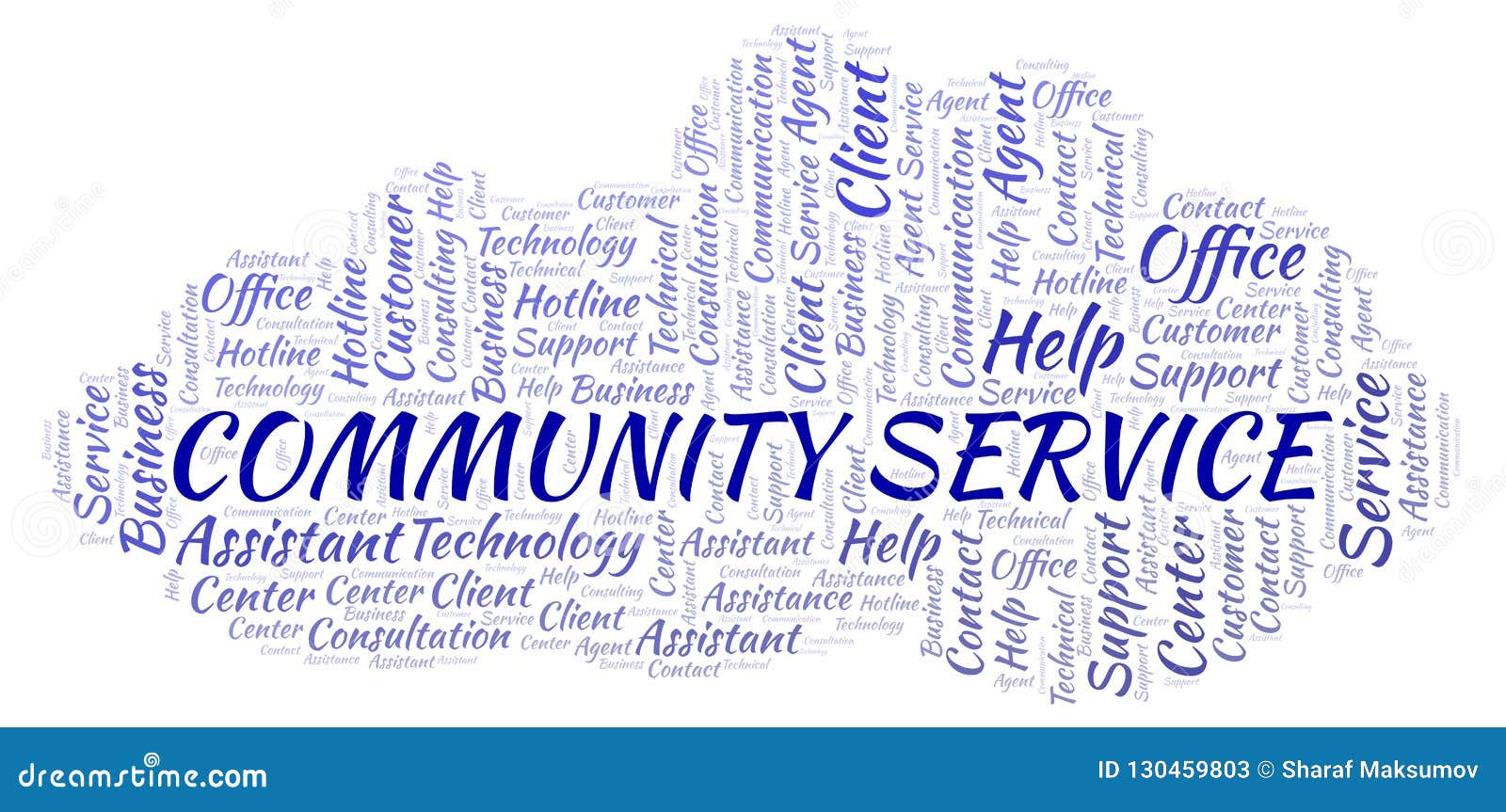 Community Service Word Cloud. Stock Illustration - Illustration of ...