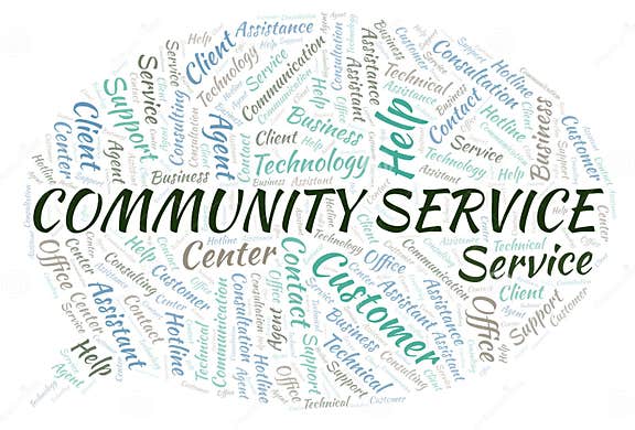 Community Service Word Cloud Stock Illustration - Illustration of ...