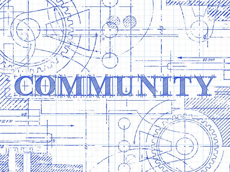 Community Graph Paper Technical Drawing Stock Vector - Illustration of ...