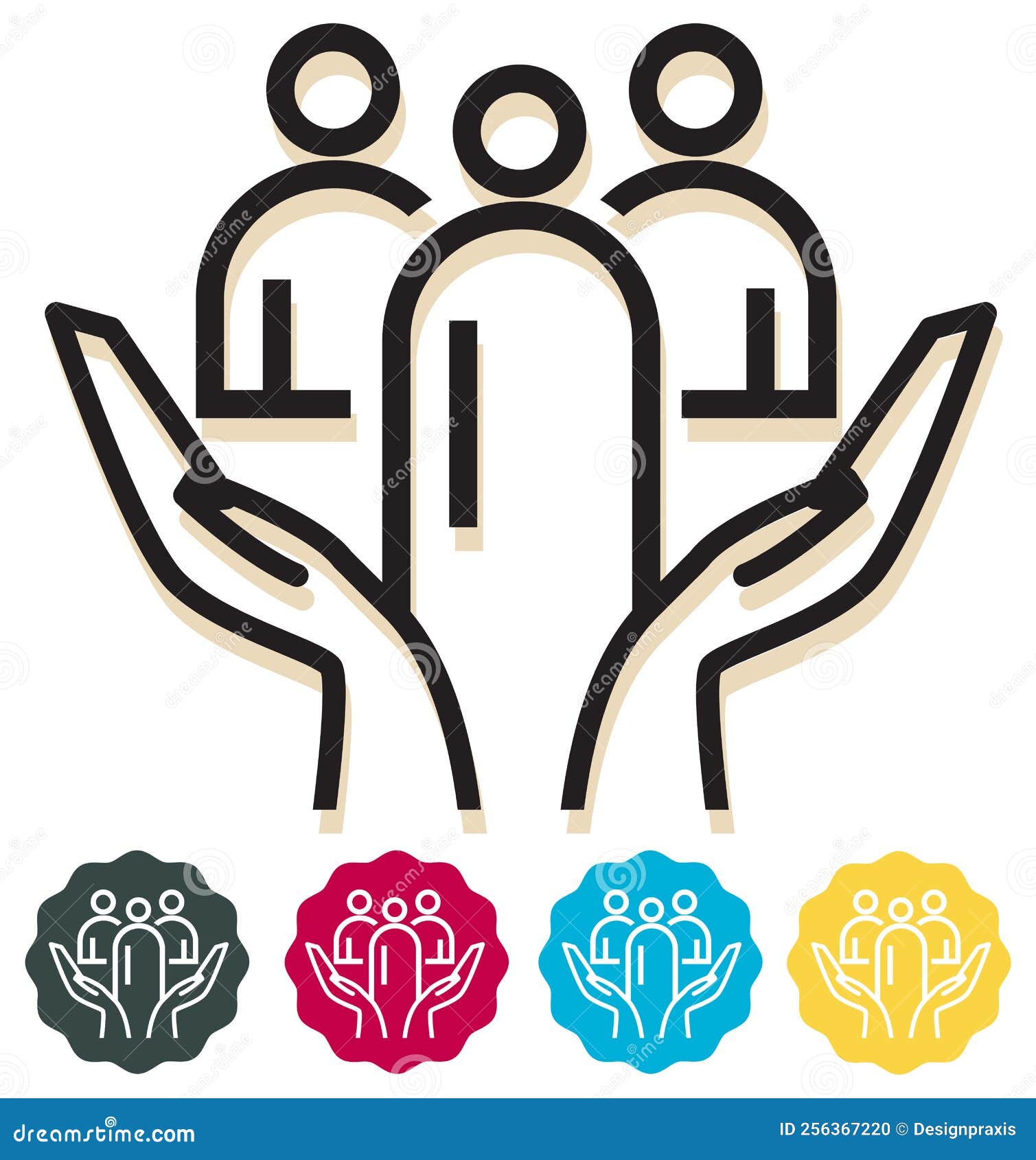 Community Support Icon stock illustration. Illustration of connection ...