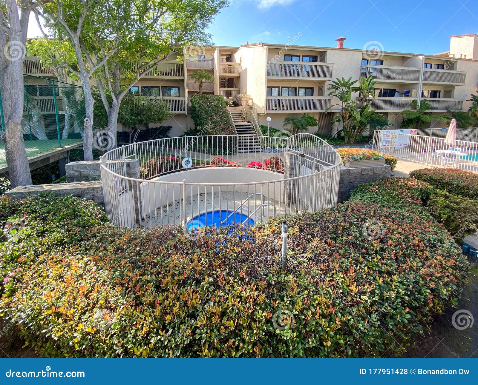 Community Swimming Pool and Jacuzzi Inside Typical Private Condo ...