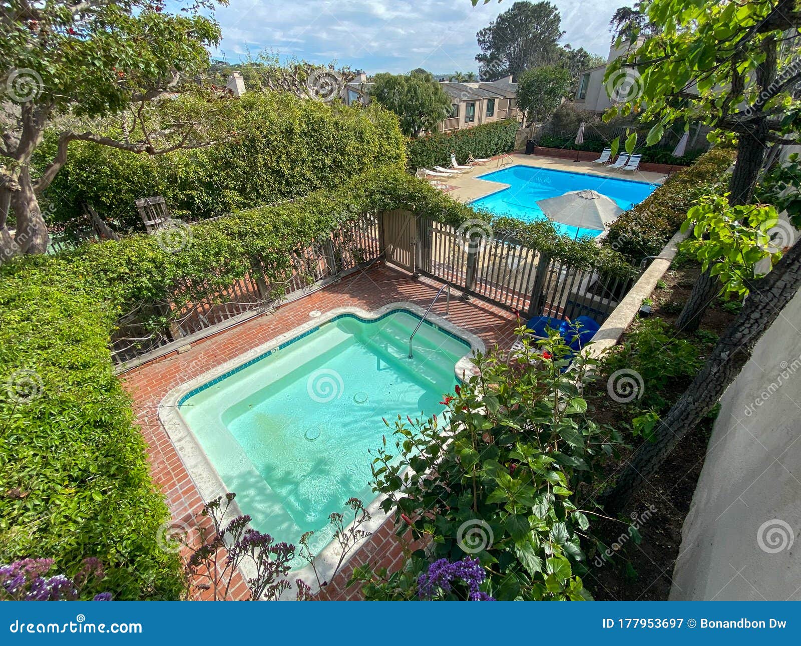 Community Swimming Pool and Jacuzzi Inside Typical Private Condo ...