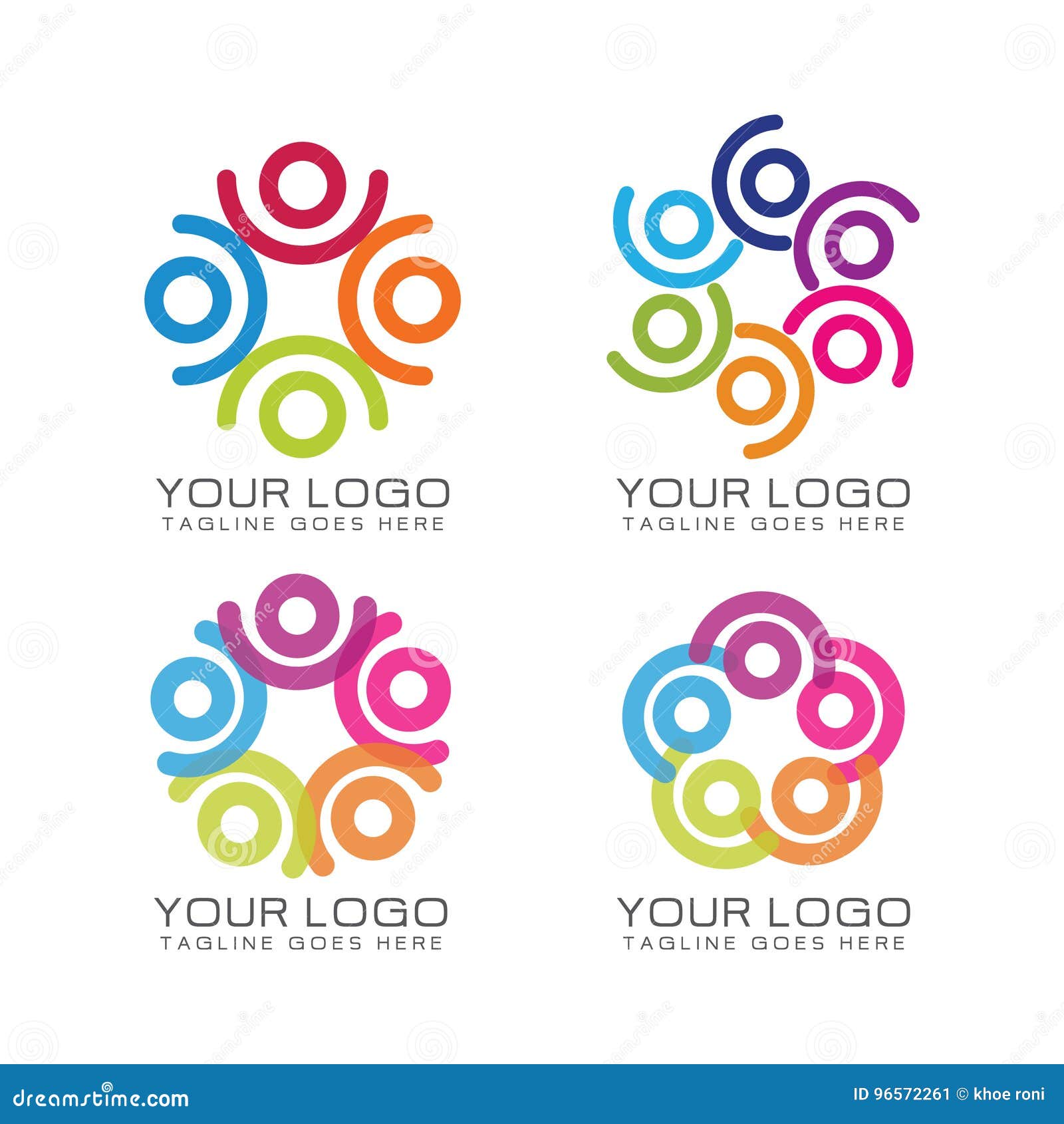 Community and Team Work Logo Stock Vector - Illustration of color ...