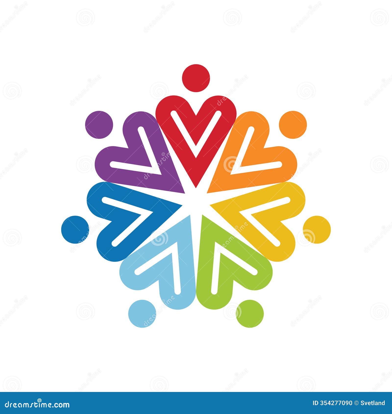 Community Unity Symbol. Teamwork Cooperation Concept. Vector Icon or ...