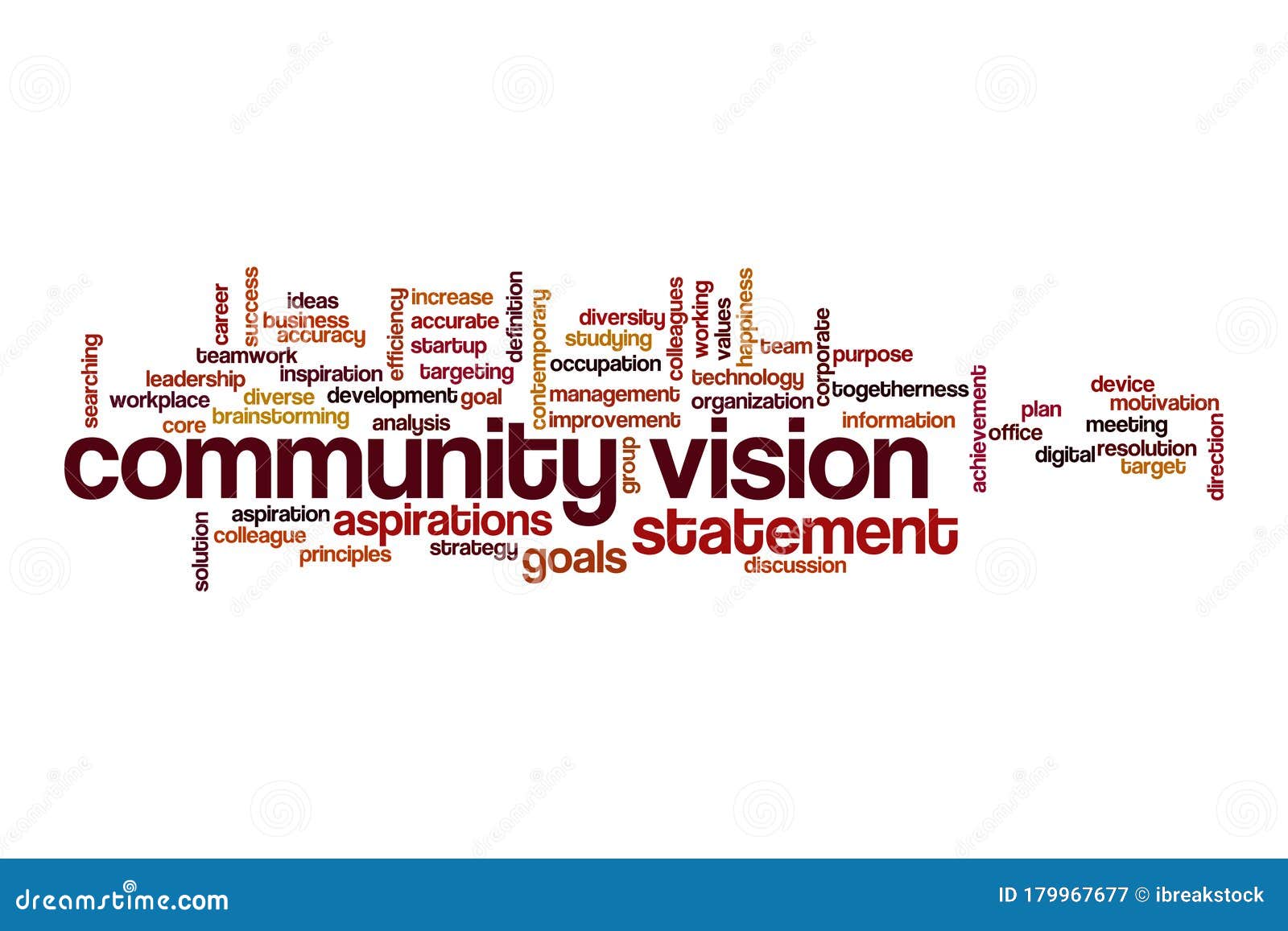 Community Vision Word Cloud Concept Stock Illustration - Illustration ...