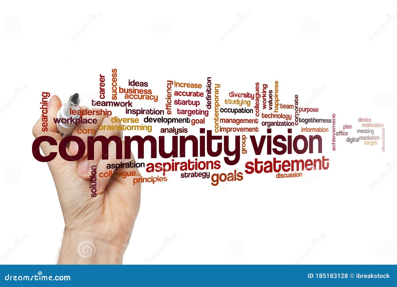 Community Vision Word Cloud Concept Stock Illustration - Illustration ...