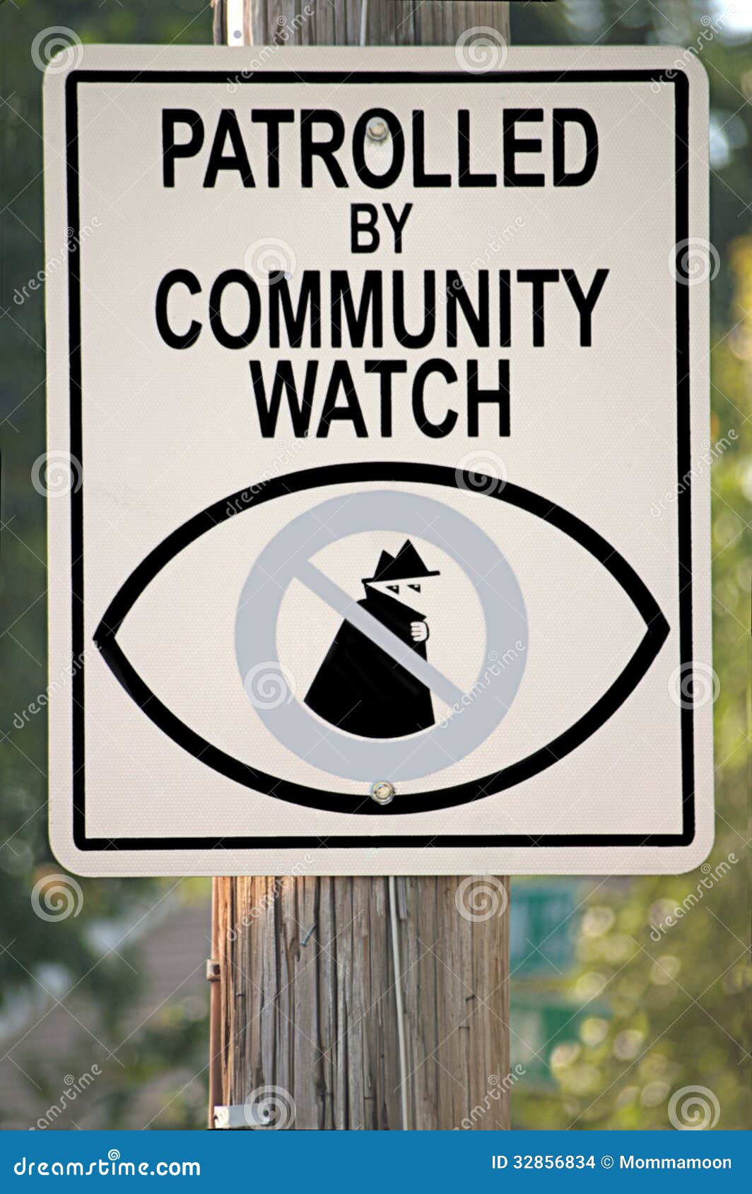 Community Watch Sign stock photo. Image of person, patrol - 32856834