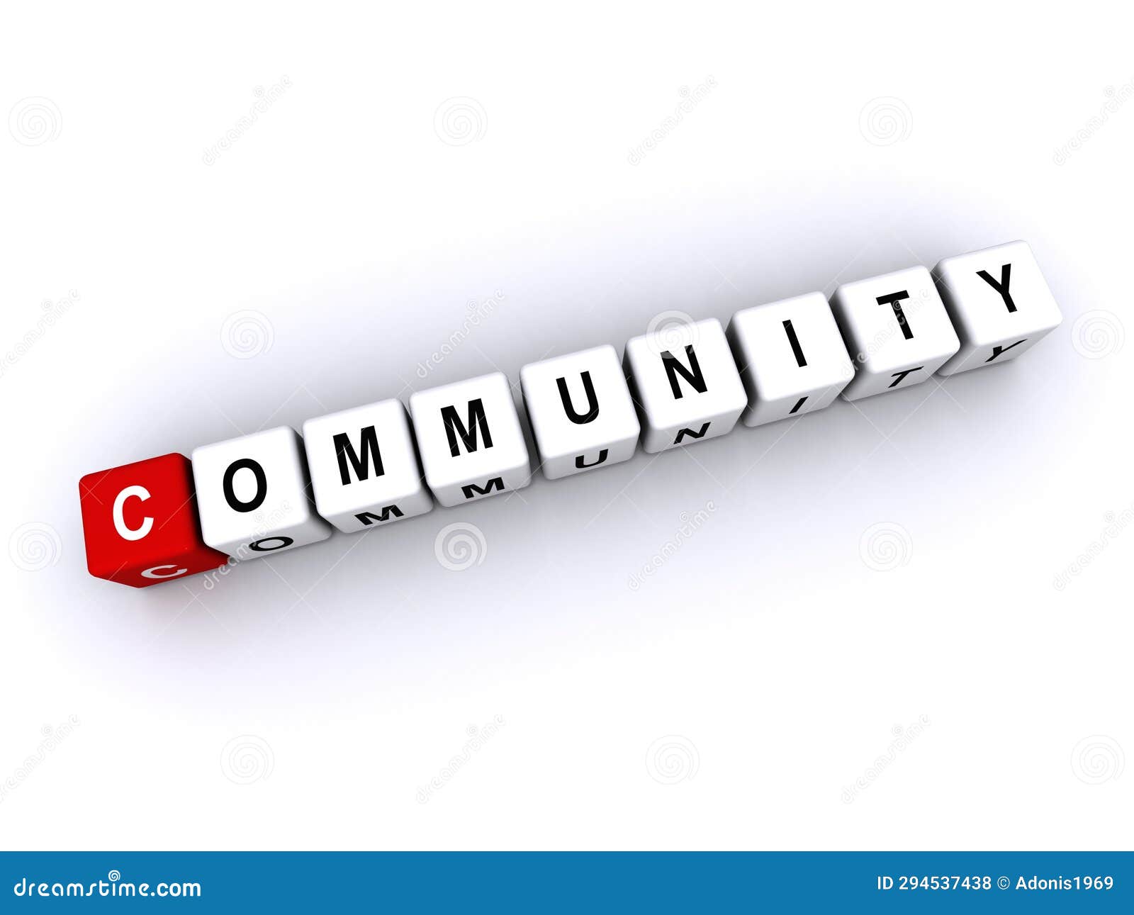 Community Word Block on White Stock Illustration - Illustration of word ...