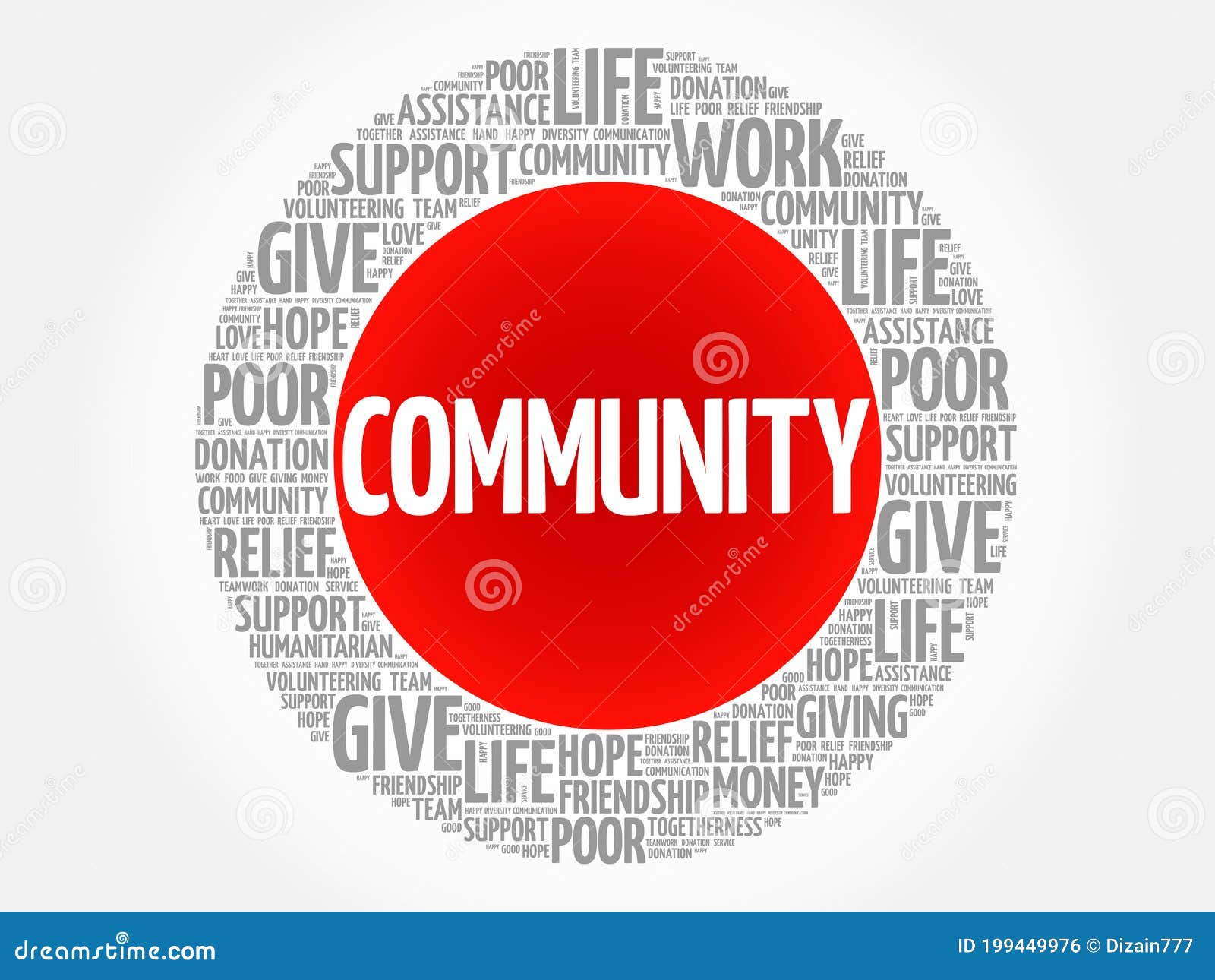 Community Word Cloud Collage Stock Illustration - Illustration of group ...