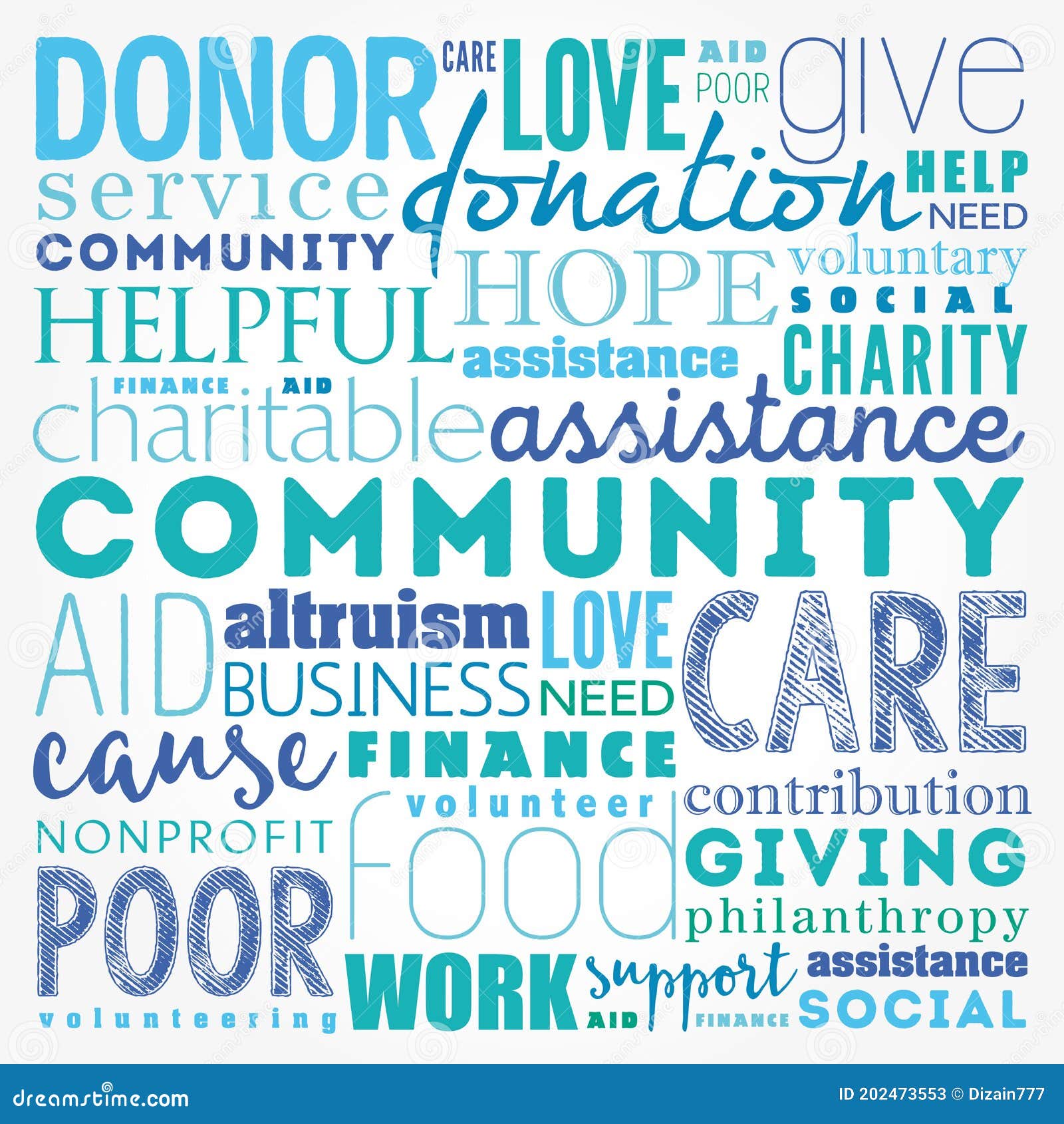 Community Word Cloud Collage, Social Concept Background Stock ...